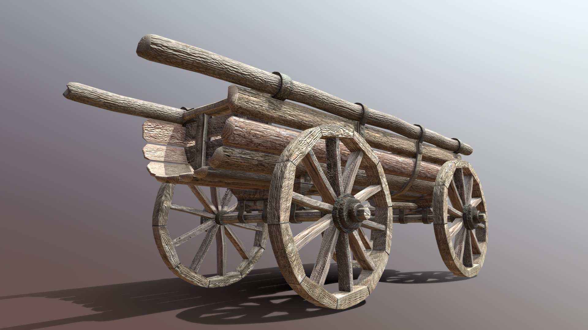 Animated Old Wooden Wagon - Buy Royalty Free 3D model by Anton_Chemezov ...