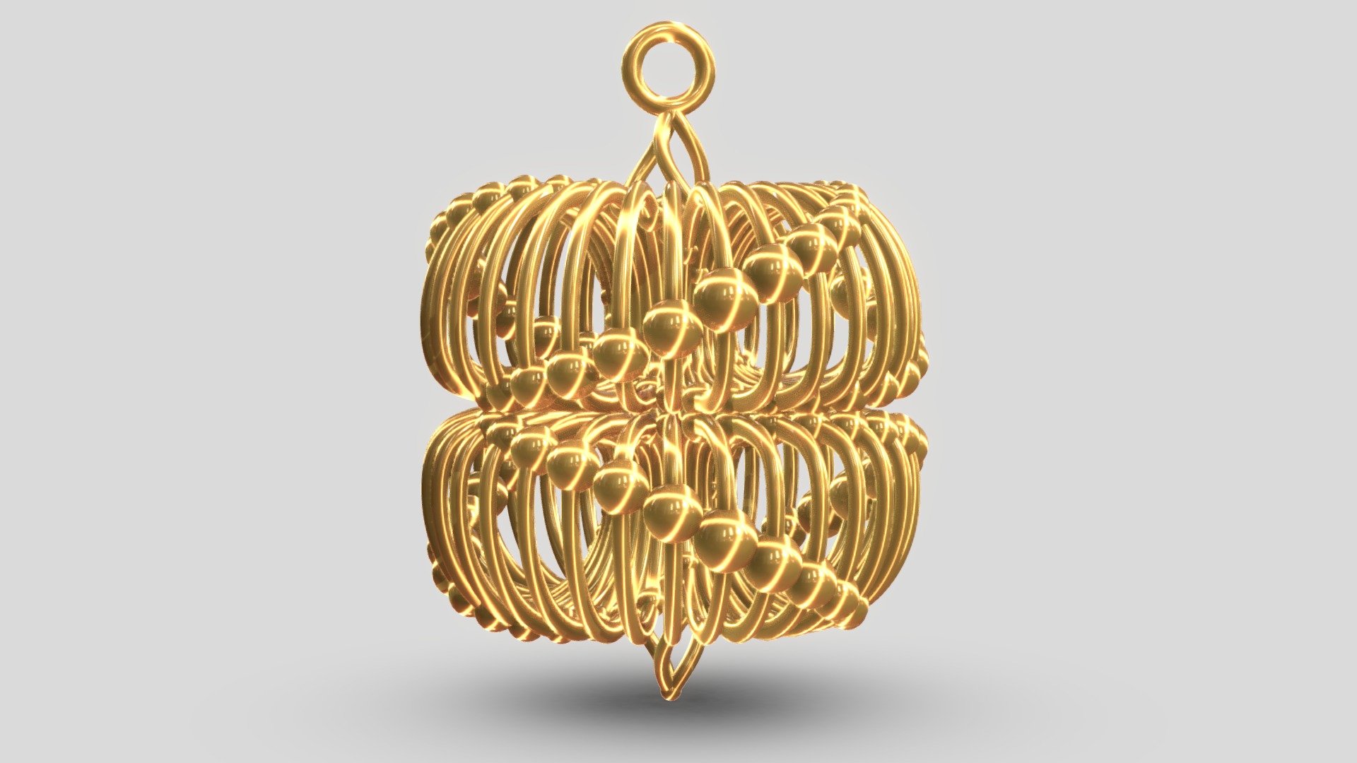 double torus with 3 flame and larger hanger shel - 3D model by ...