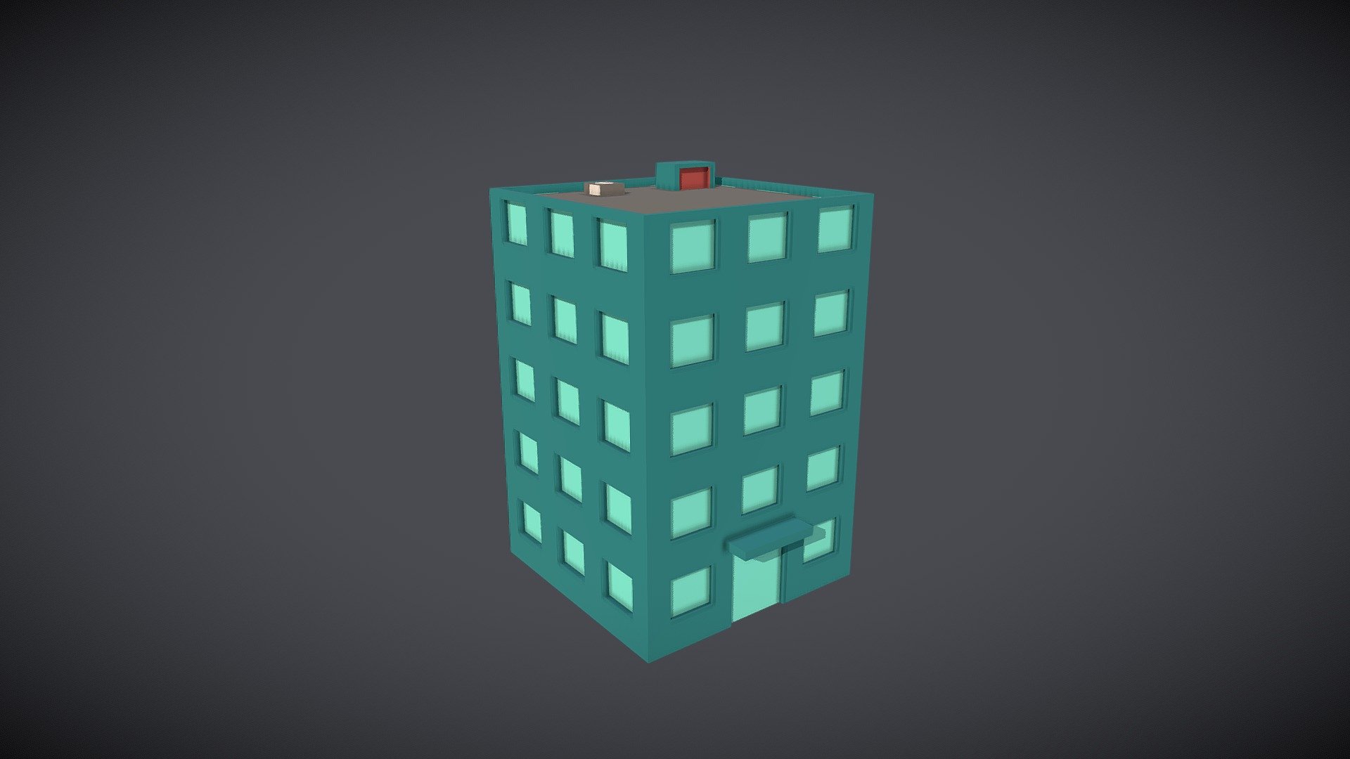 Low-Poly Blue Tiny Block Of Flats - Buy Royalty Free 3D model by Incod ...