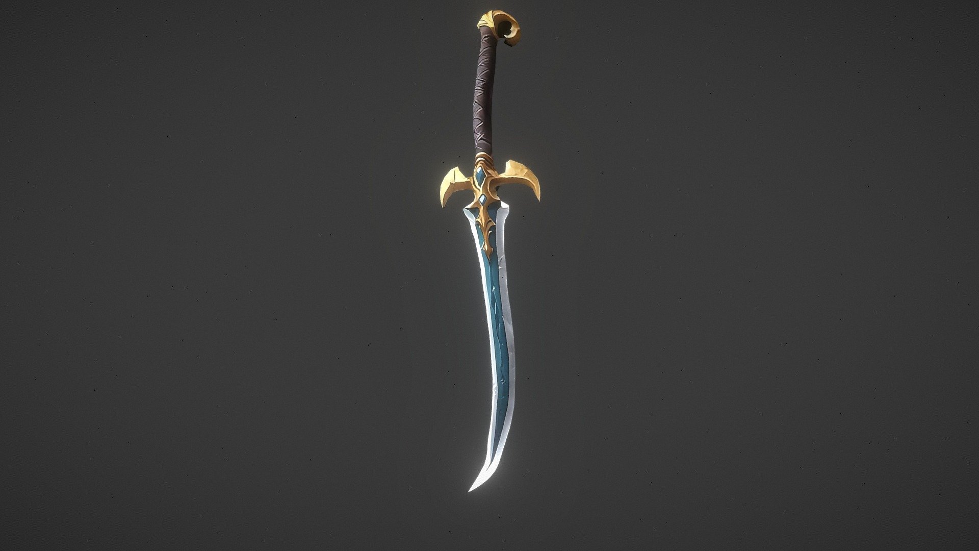 Emerald Scimitar - Fantasy Weapon 3D Model - 3D model by tunajoe ...
