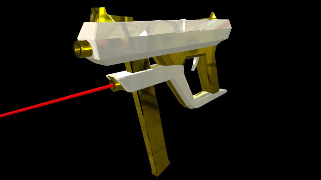 Golden-Gun - 3D model by SkullyRAWR [c31a500] - Sketchfab