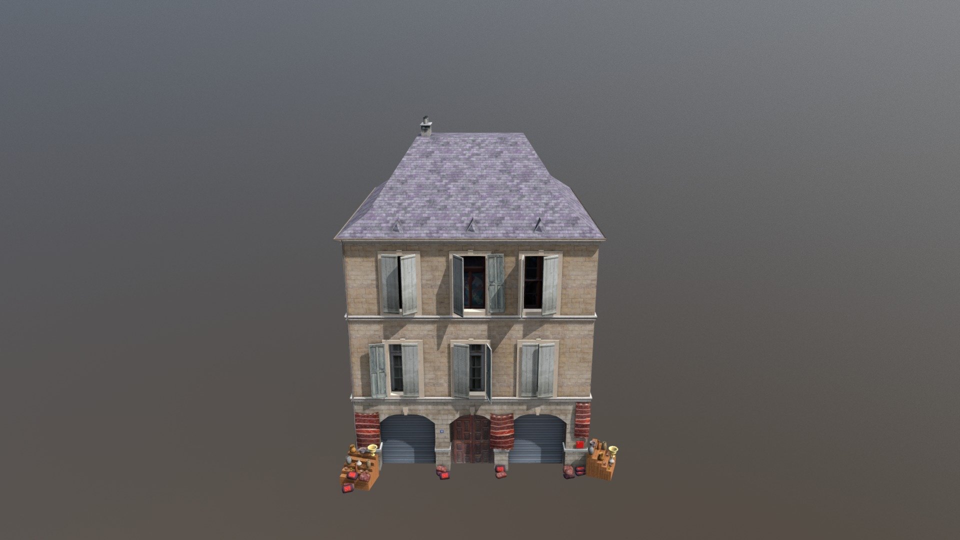 Hotel_Low poly - 3D model by awaz_taher [c3240eb] - Sketchfab