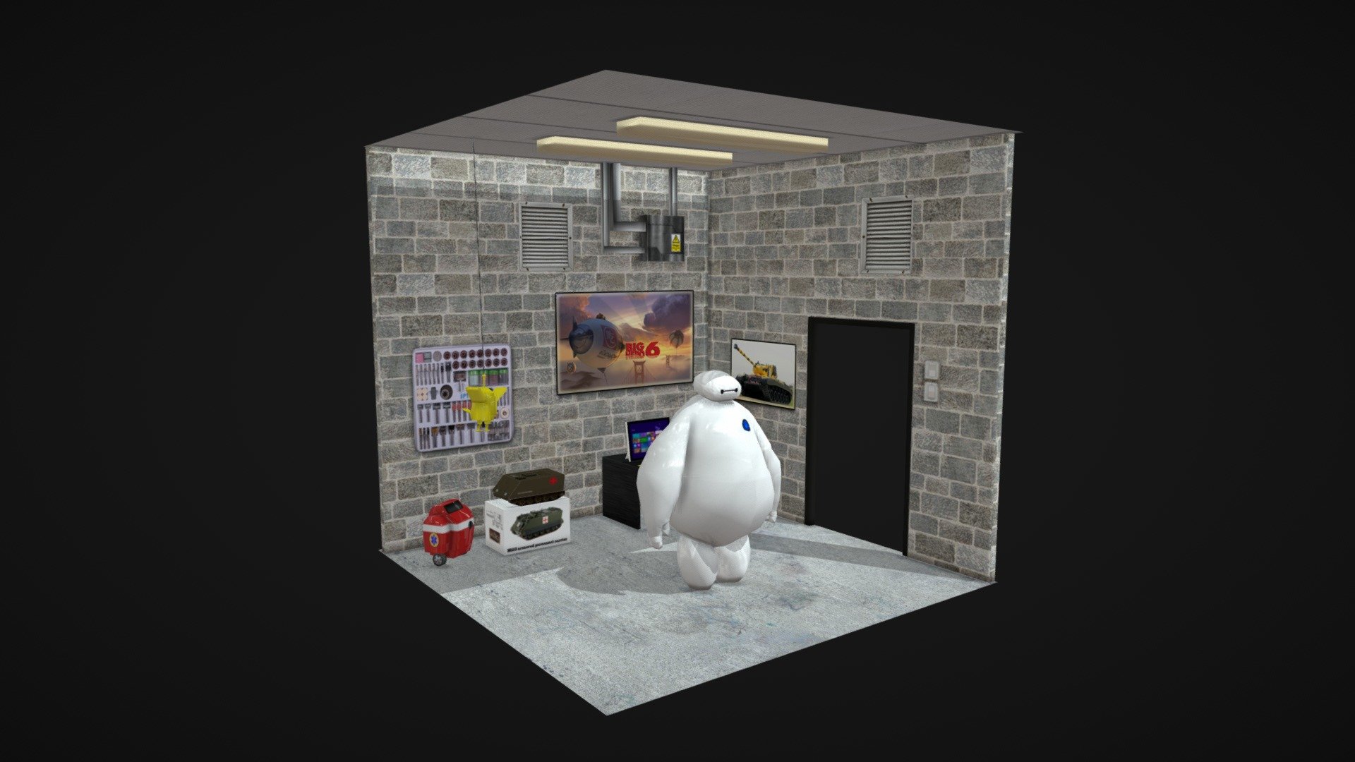 Baymax Work Shop - 3D model by Majwp2roll-Art [c324b7b] - Sketchfab