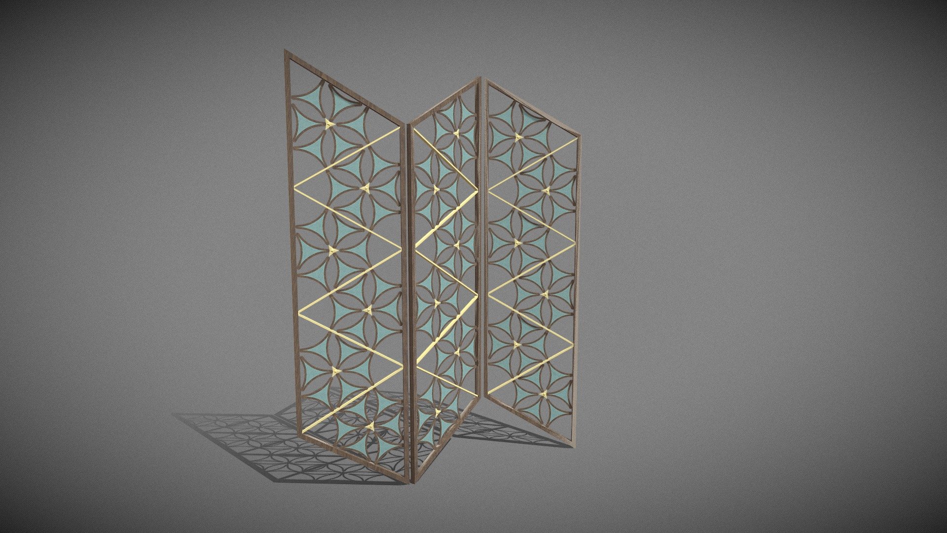 Wooden partition - 3D model by AbuHashem [c32b8c8] - Sketchfab