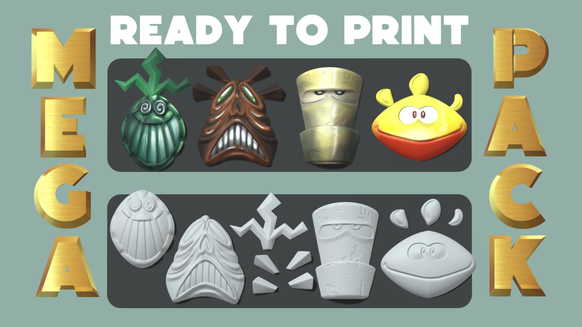Ready to Print MEGAPACK - Polokus Masks - Buy Royalty Free 3D model by ...