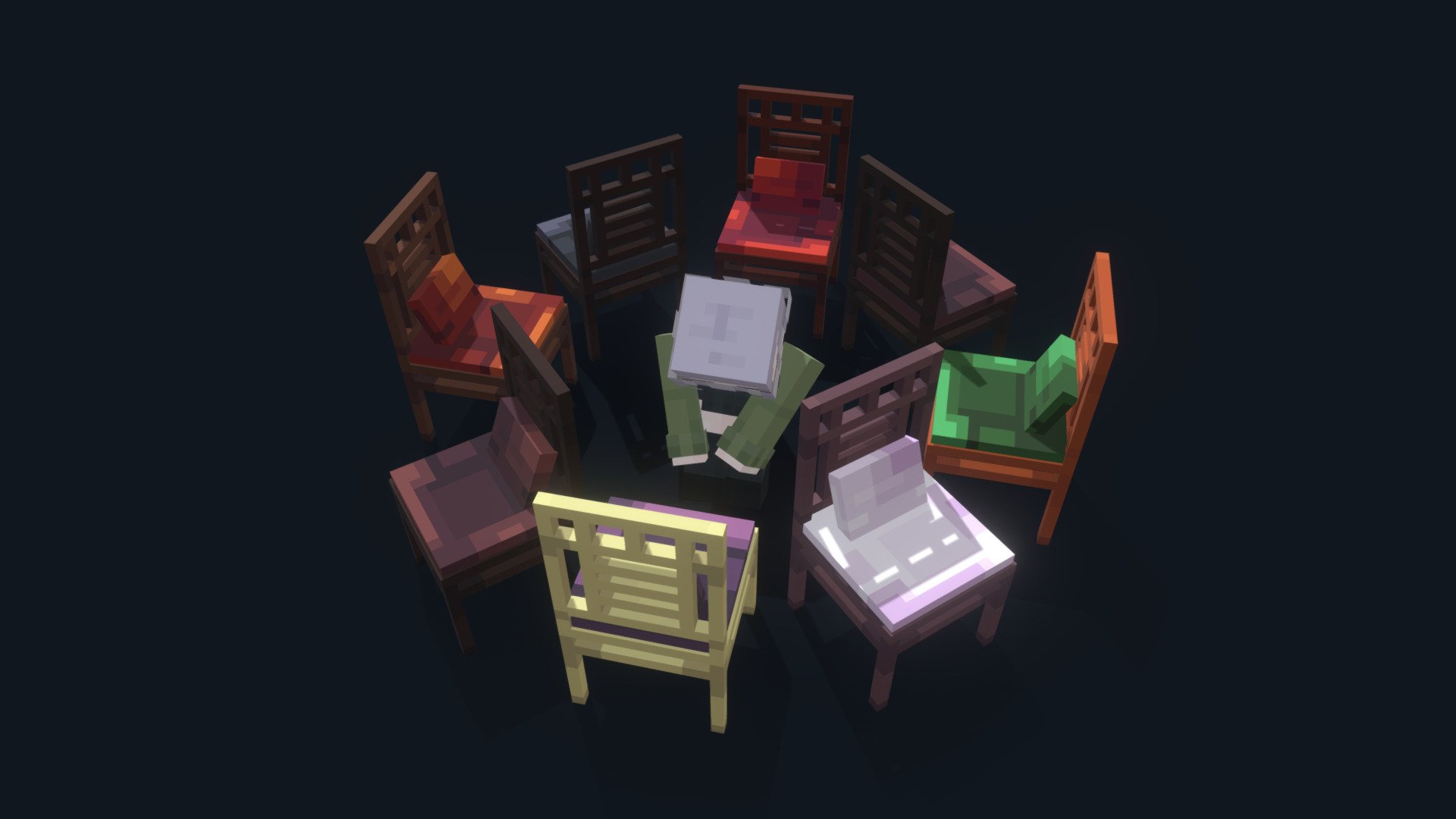 chair anxiety - 3D model by quiktori [c32e6eb] - Sketchfab