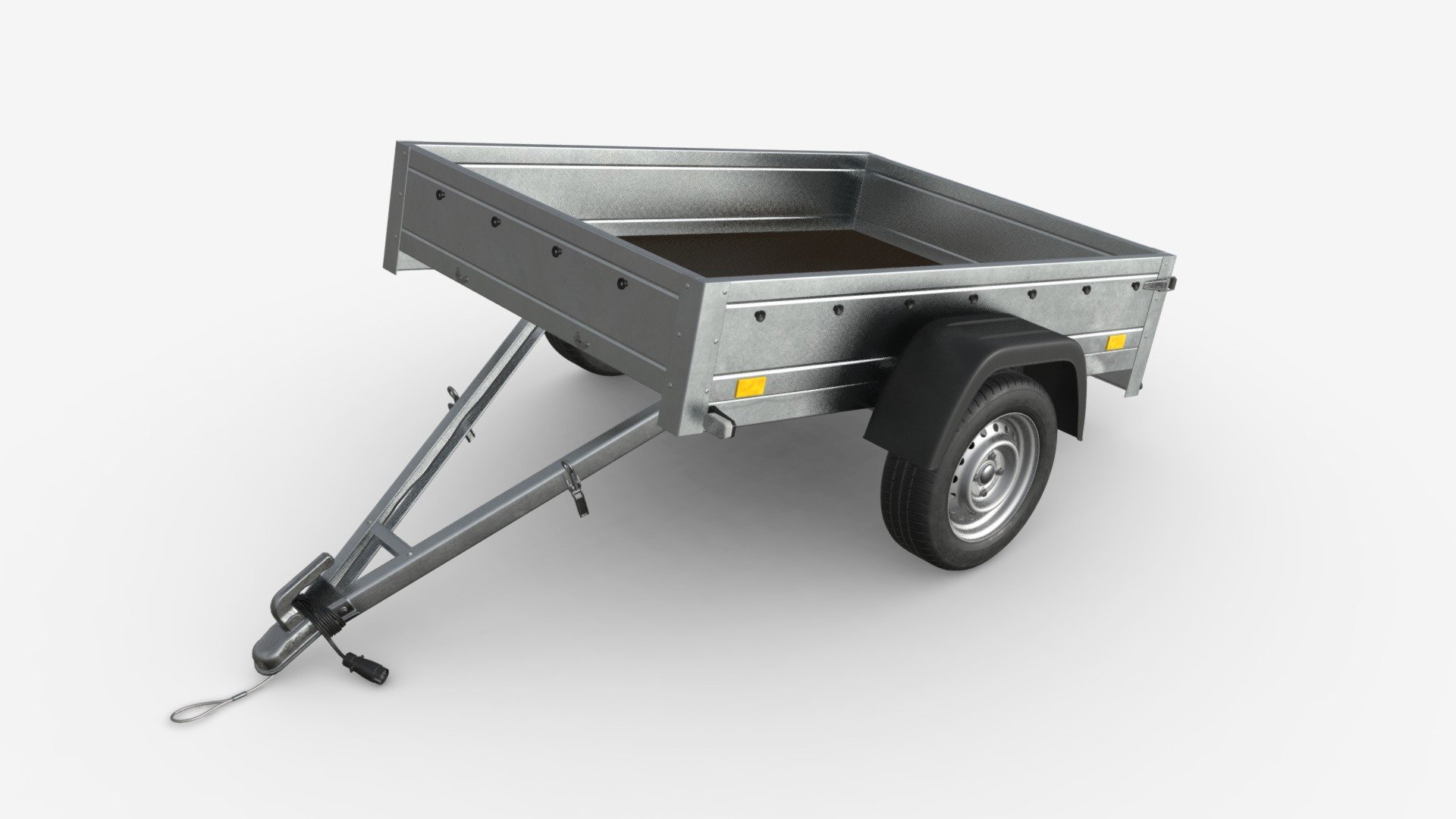 Single axle car trailer - Buy Royalty Free 3D model by HQ3DMOD ...