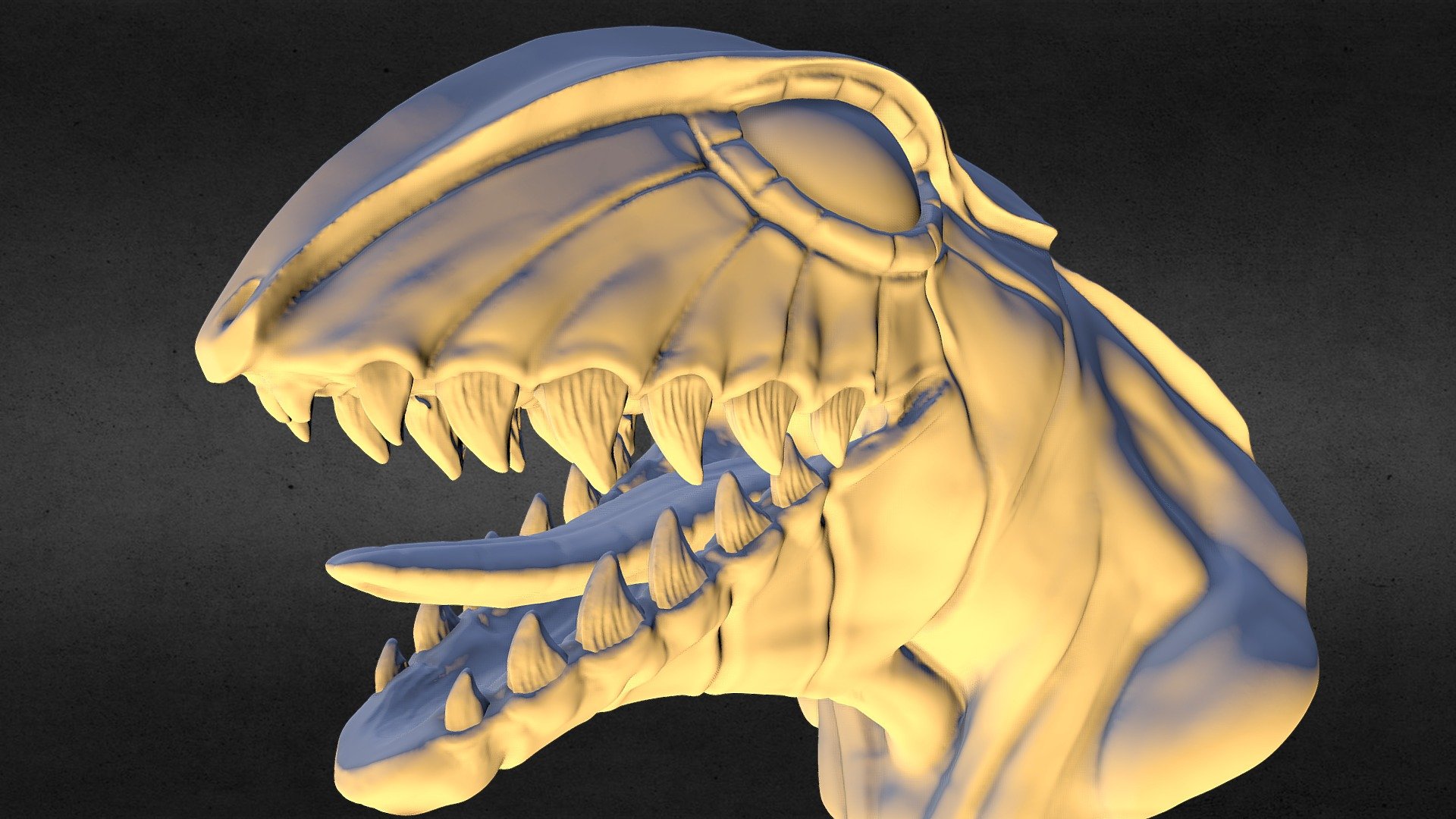 Monster Sculpt - Humanoid Lizard Head - 3D model by mdjustin [c33315d ...