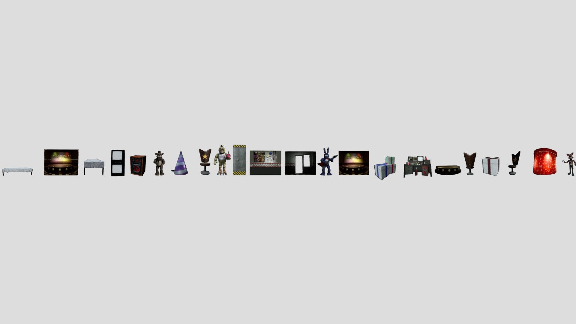 Fnaf Hw 2 Fnaf 1 Cutouts - Download Free 3D model by skylajade69 ...