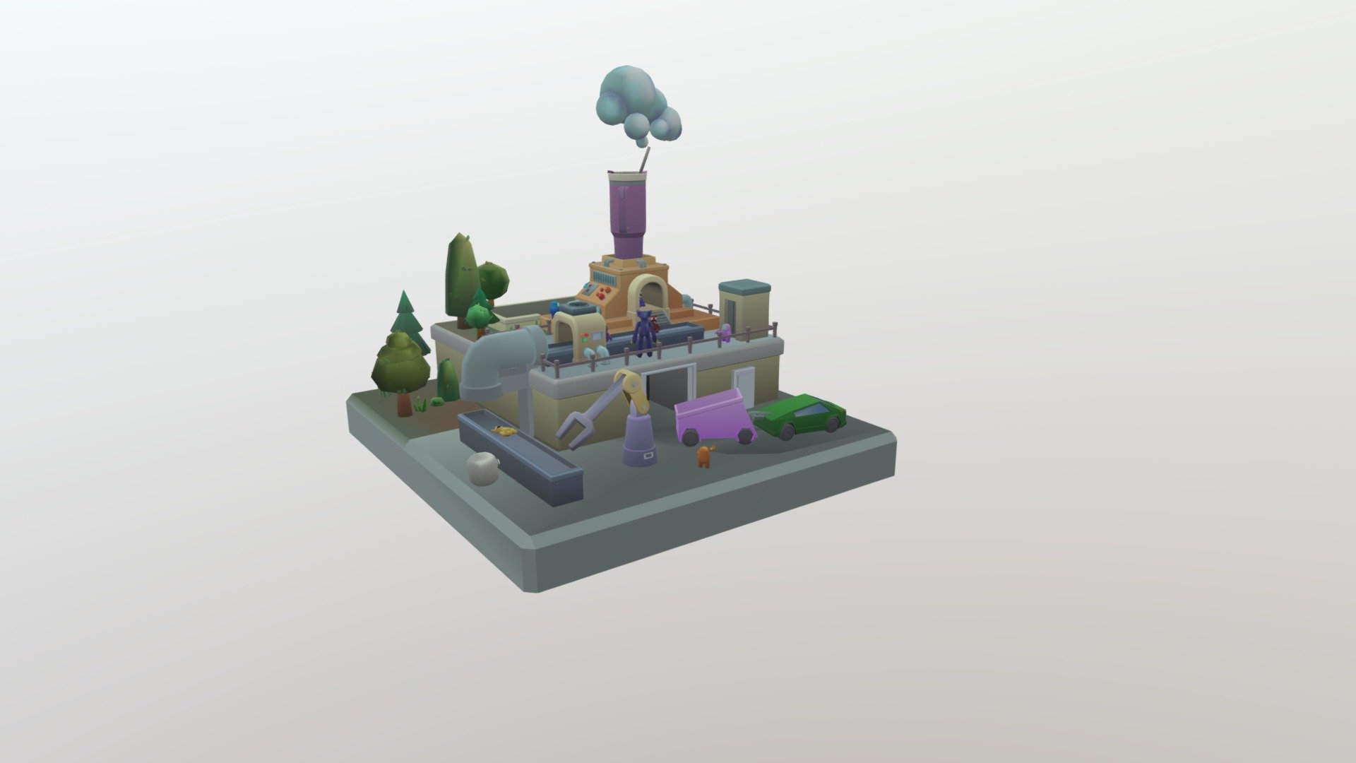 Crazy factory of trends! - 3D model by katetarkhova [c33b2b5] - Sketchfab