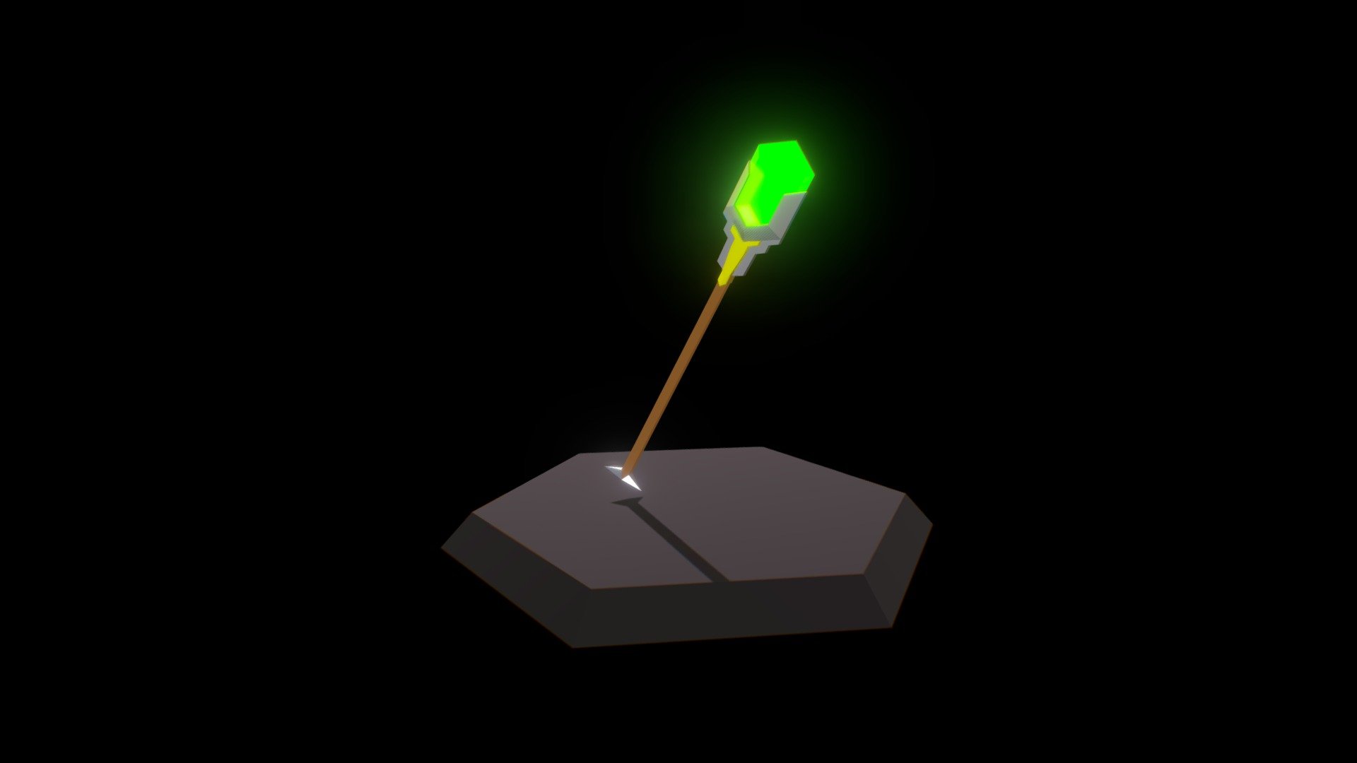 Green Staff - Download Free 3D model by Luckster [c33d10f] - Sketchfab