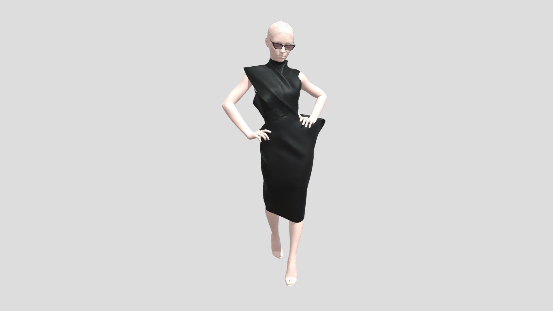 Fashion dress SM - 3D model by sonyamonina (@monina) [c33d98e] - Sketchfab