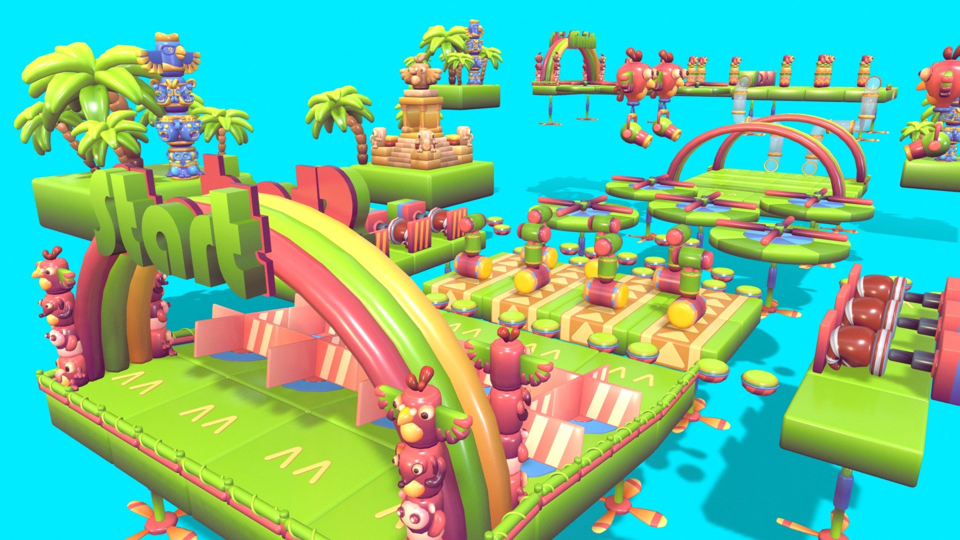 Cute Platformer Asset Pack - Buy Royalty Free 3D model by LowPolyBoy ...