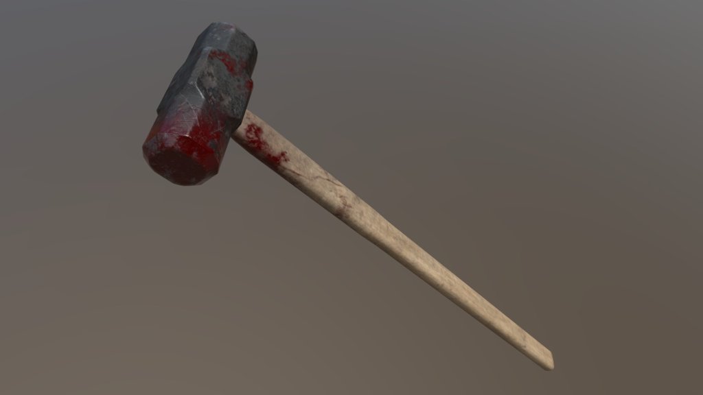 Sledgehammer with Blood Splatter - 3D model by vegu (@iamvegu) [c33fb1e ...