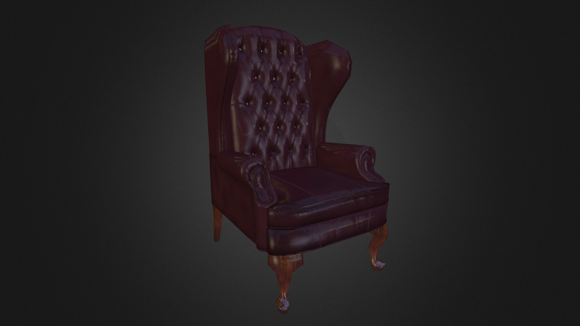 Leather chair - 3D model by Anderson Baptista (@andzbrazil) [c342833 ...