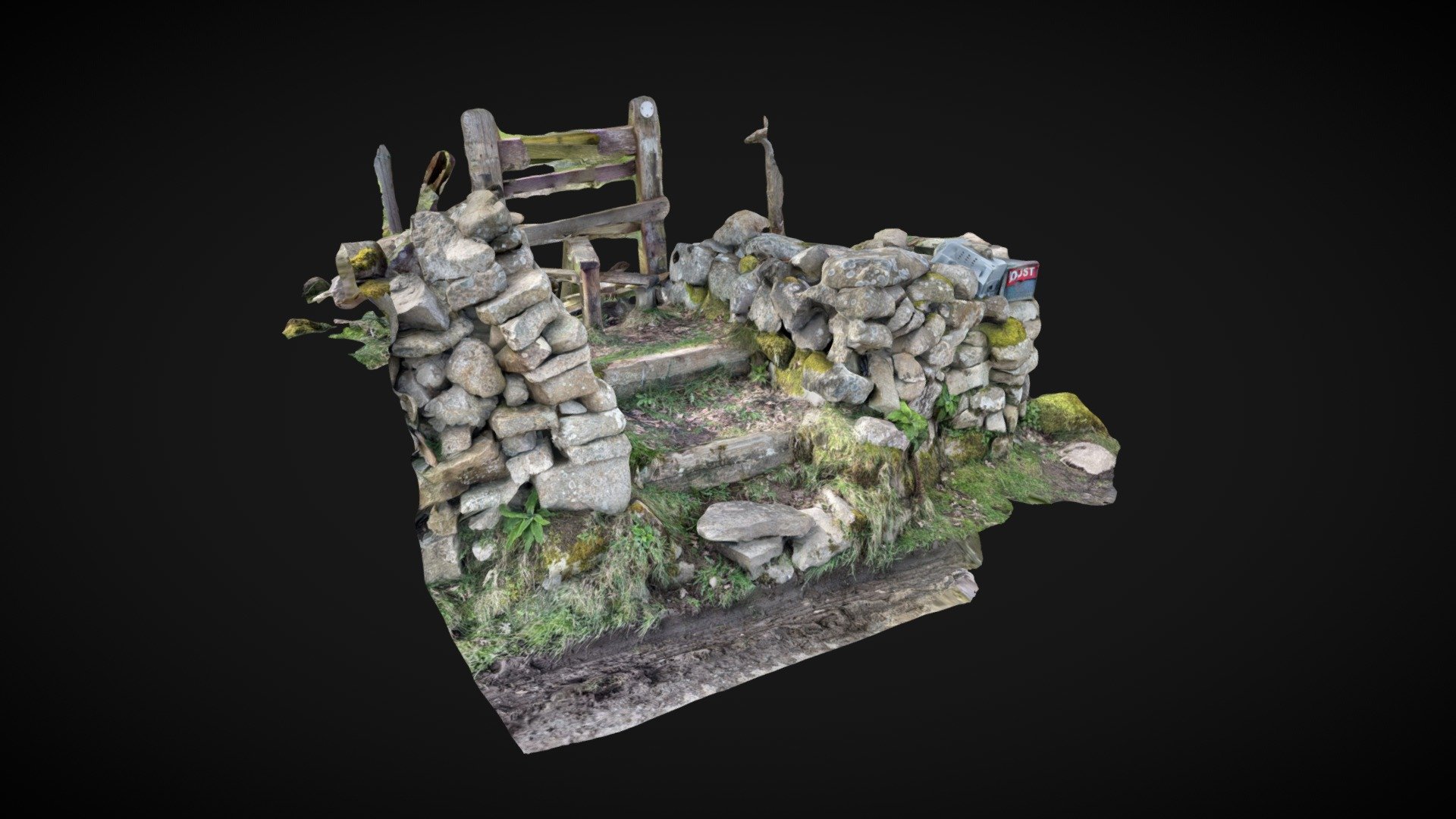 Stile in stone wall - Download Free 3D model by Domingos Studios ...