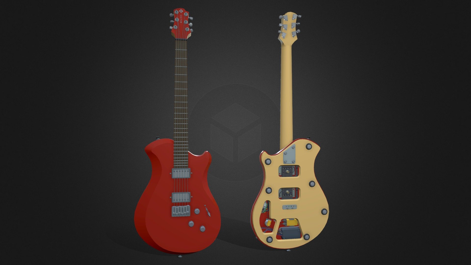 Electric Guitar Mary with pickup by Relish - Download Free 3D model by ...
