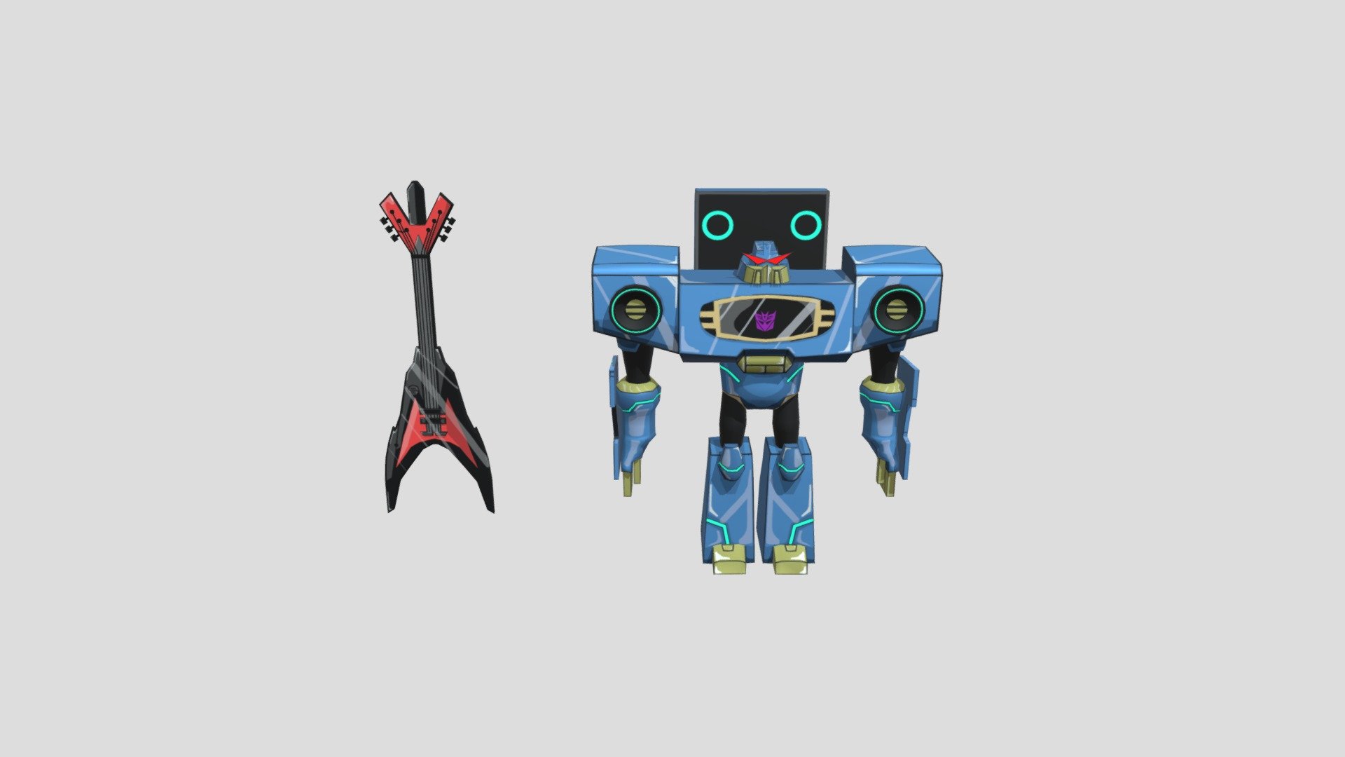Soundwave & Laserbeak Guitar Transformers (TFA) - Download Free 3D ...