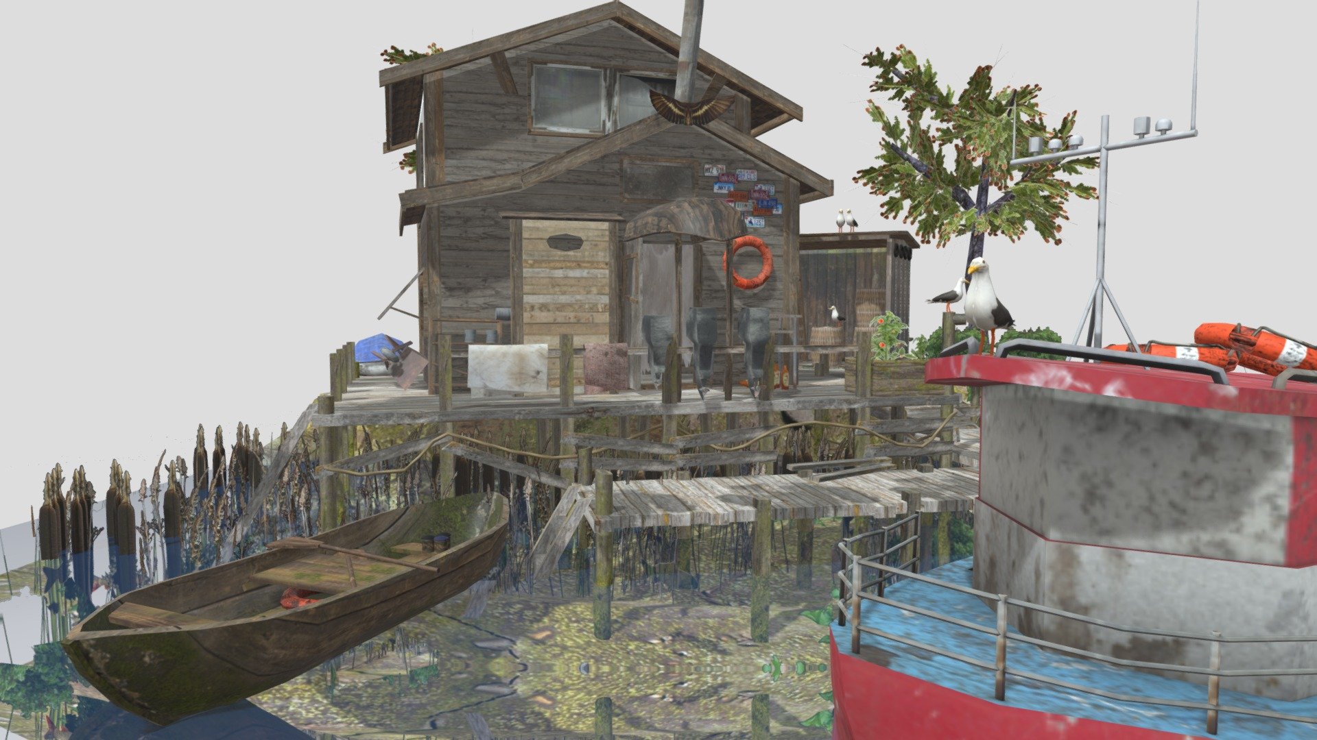 DAE Diorama - By The Ocean - Download Free 3D model by Vikram Nirmal ...