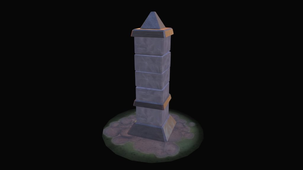 Piller - Hand Painted Texture - Low Poly - Download Free 3D model by ...
