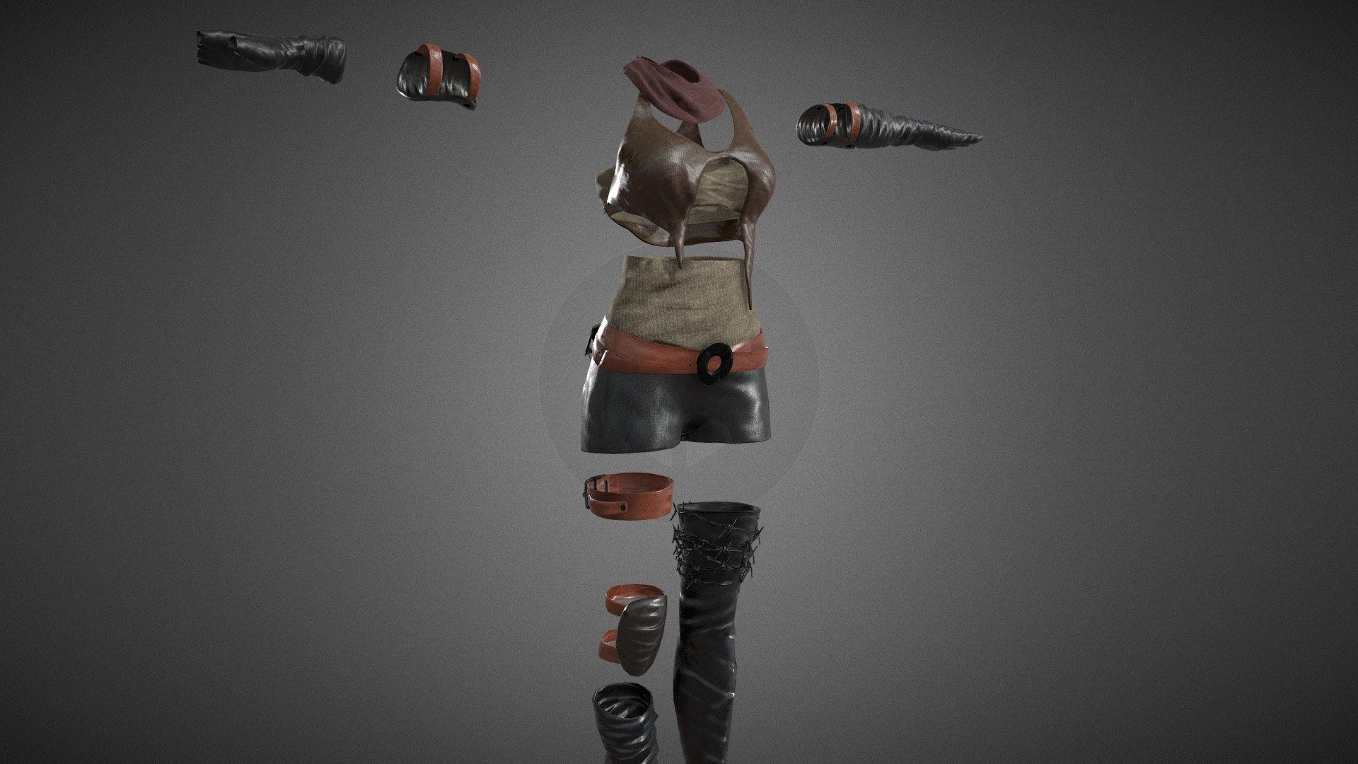 Female Warrior Outfit - Buy Royalty Free 3D model by CG StudioX (@CG ...