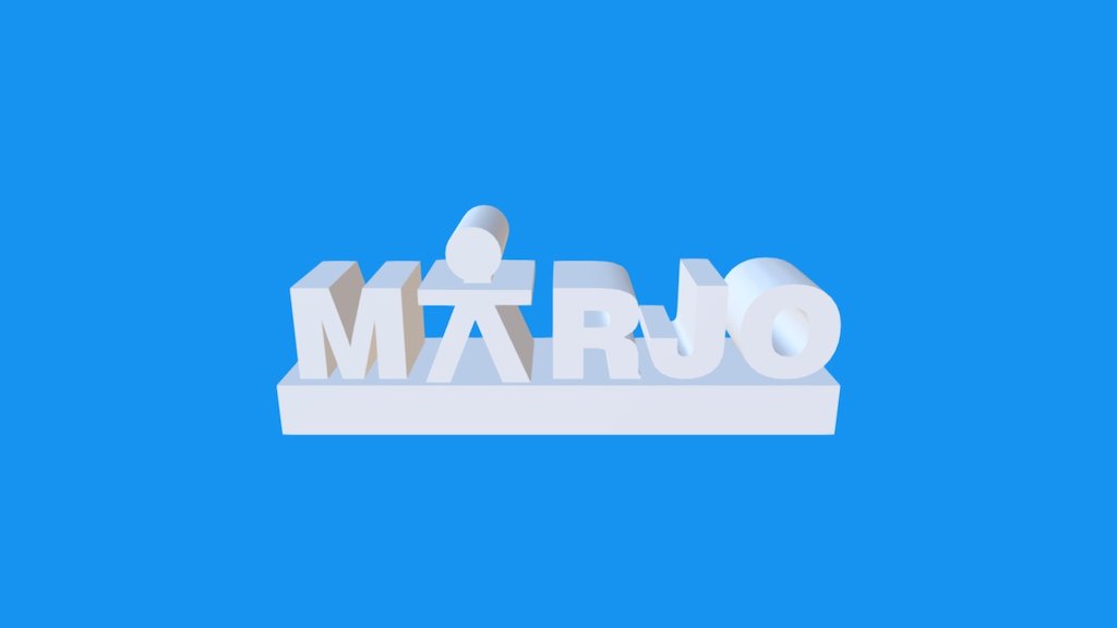 LOGO MARJO OP BLOK - 3D model by marjo (@marjo3d) [c35240f] - Sketchfab