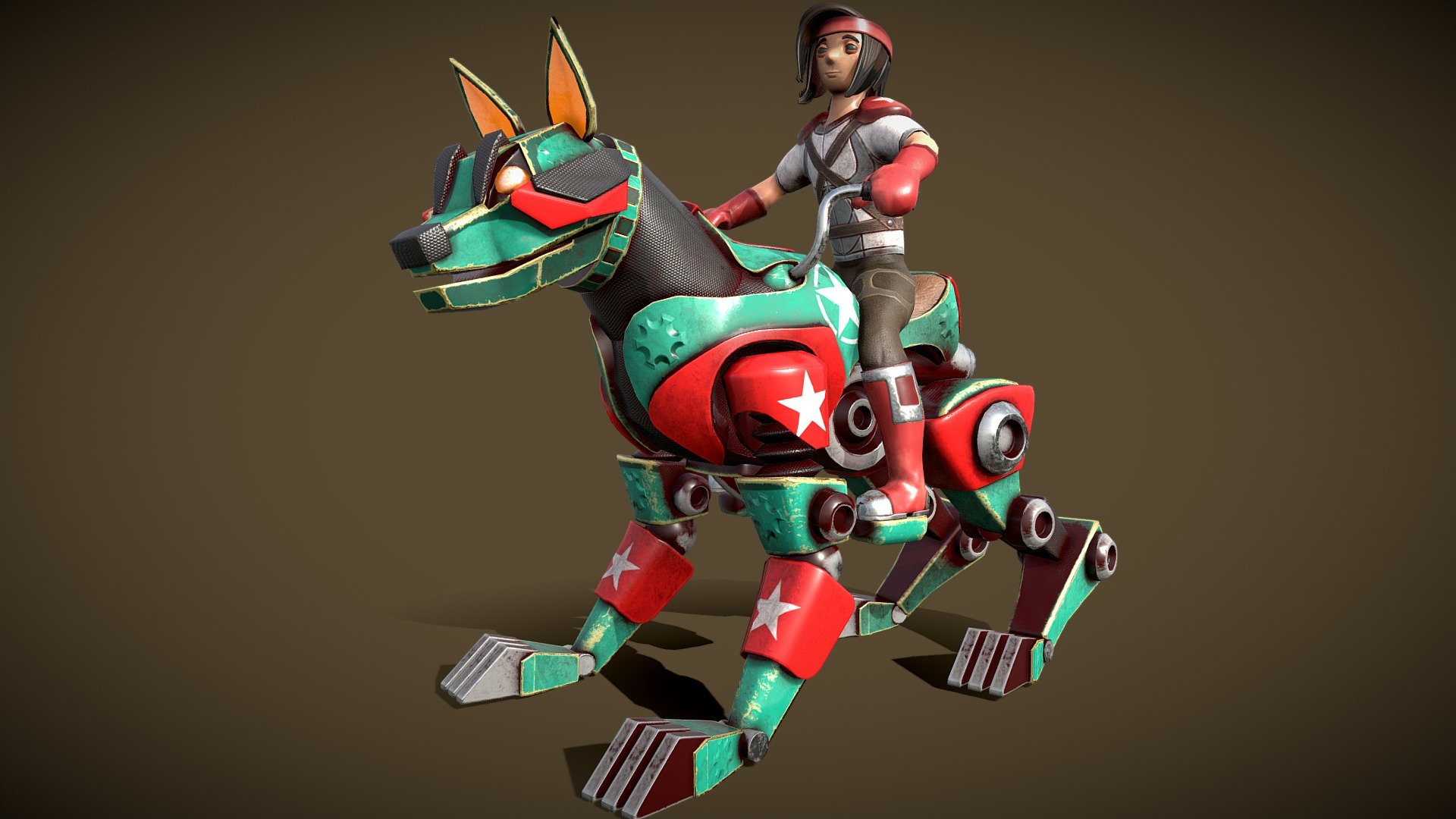 Robo-Dog with rider - Download Free 3D model by Vetech82 [c356bd4 ...
