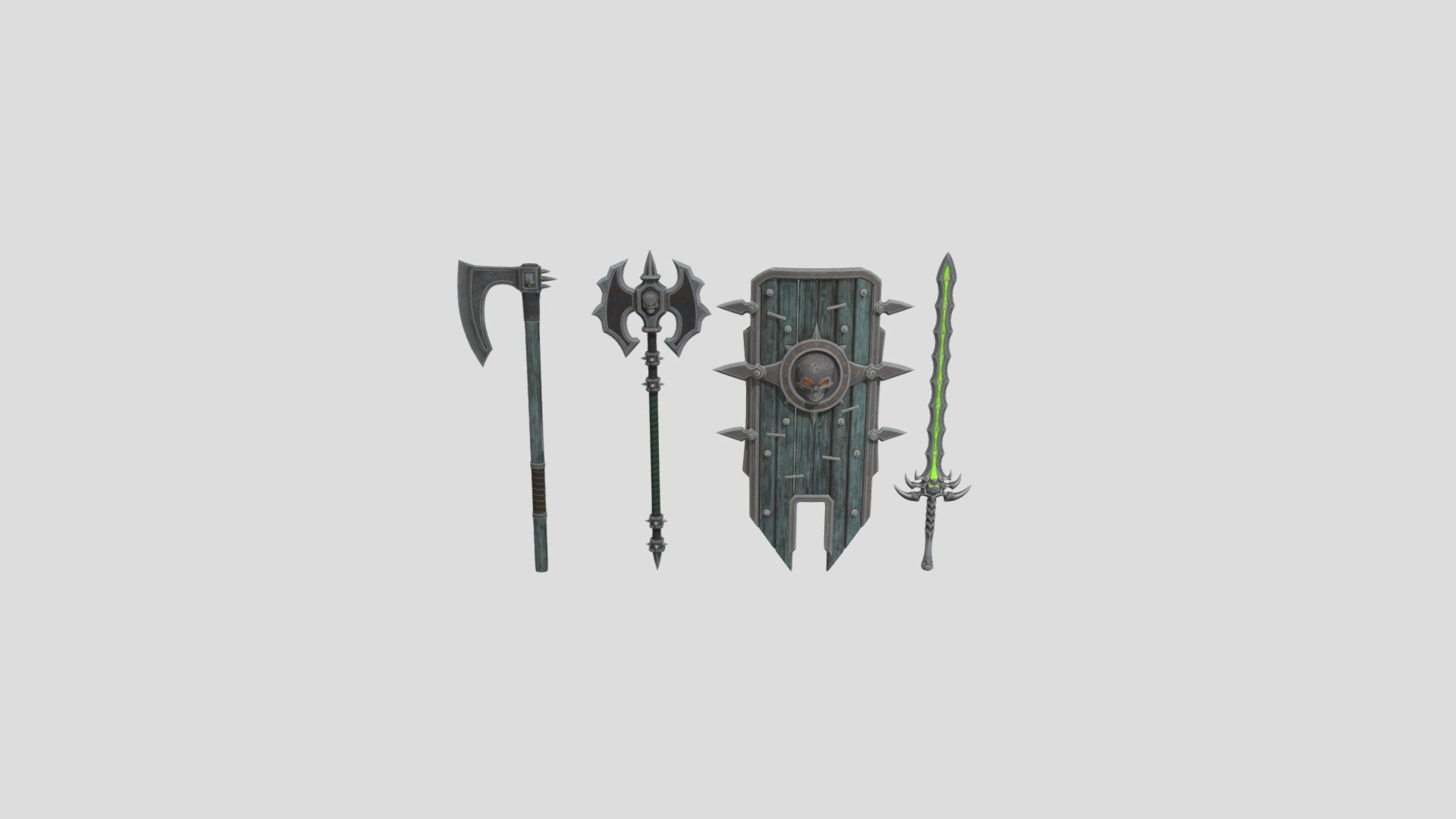 Undead Weapon Set - 3D model by mrabdullahdiscord [c357774] - Sketchfab
