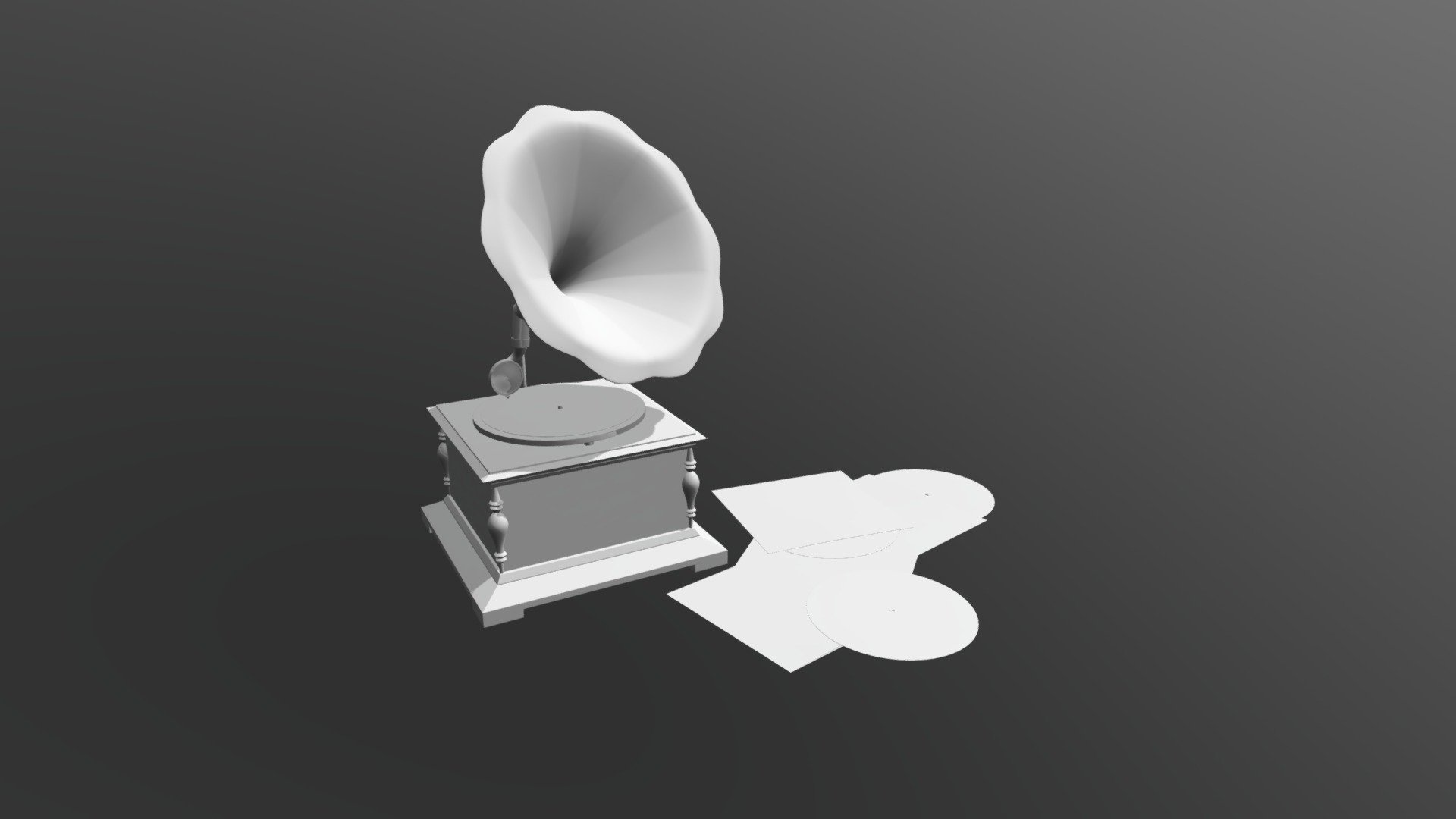 PROPS - phonograph - 3D model by ewals [c35a427] - Sketchfab