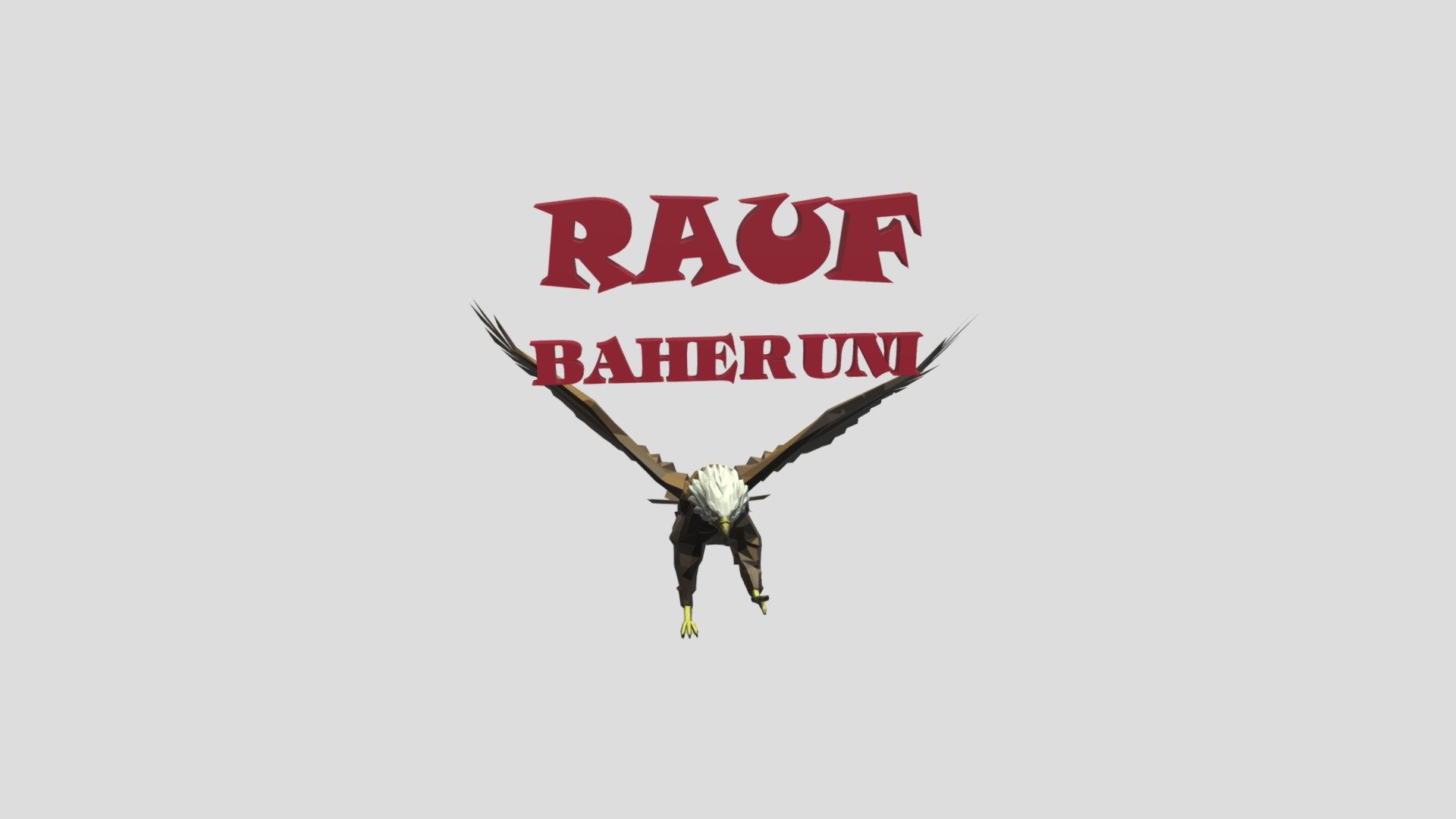 RAUF EAGLE LOGO - Download Free 3D model by RAUF BAHERUNI ...