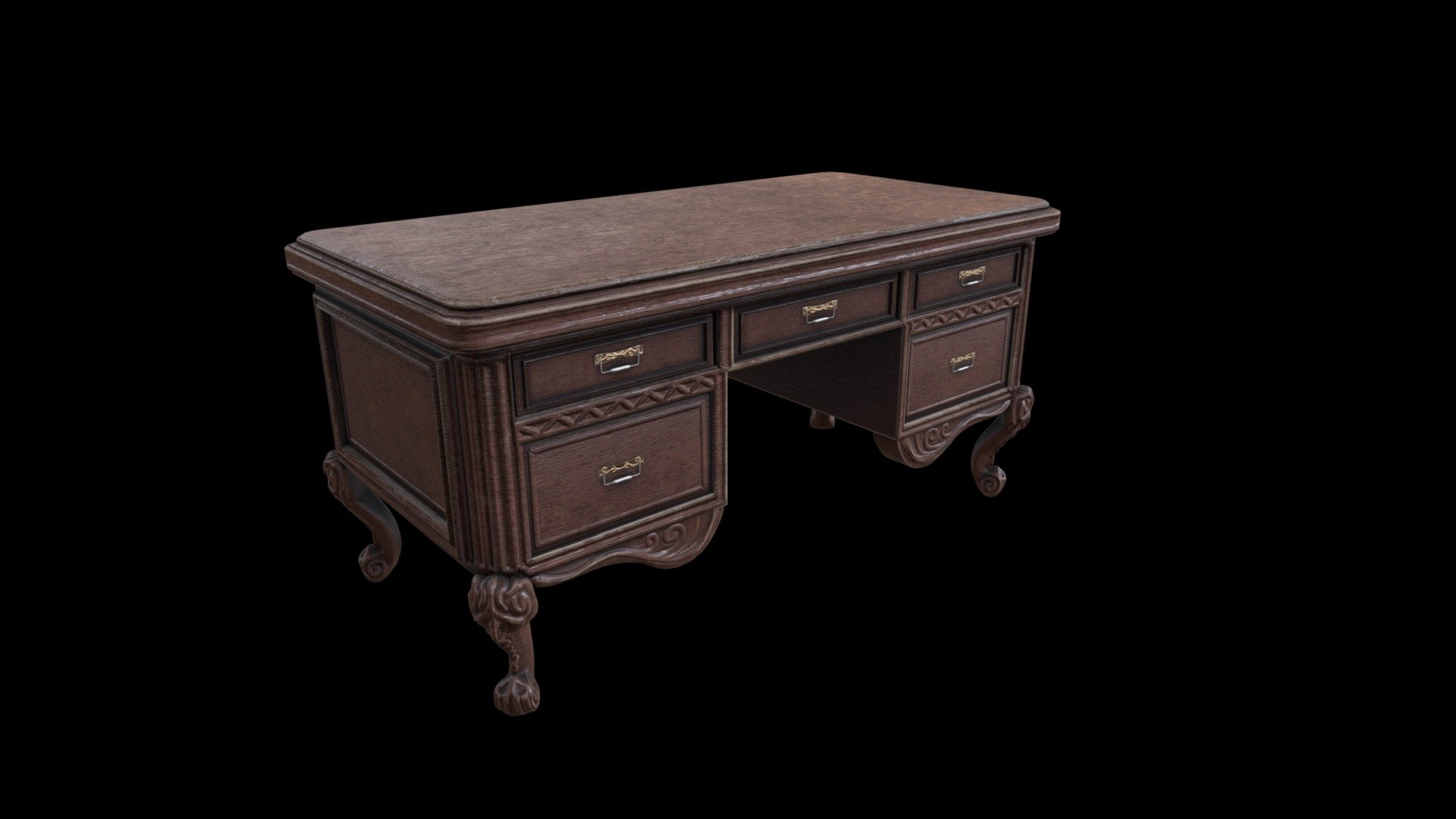Victorian Style Table/Desk - Download Free 3D model by FordVFX [c364d9c ...