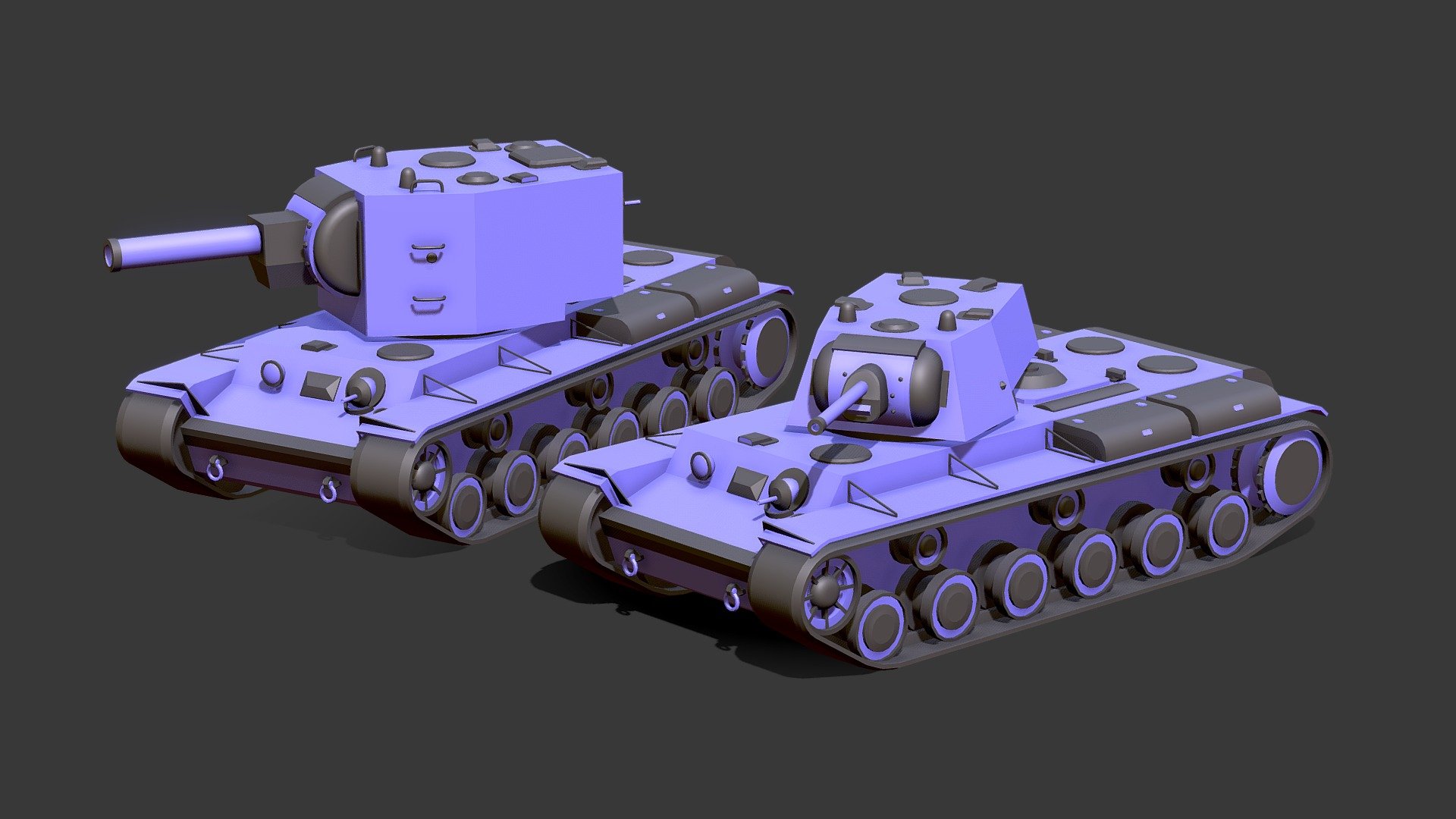 KV-1 & KV-2 - 3D model by L.u.X [c369b71] - Sketchfab
