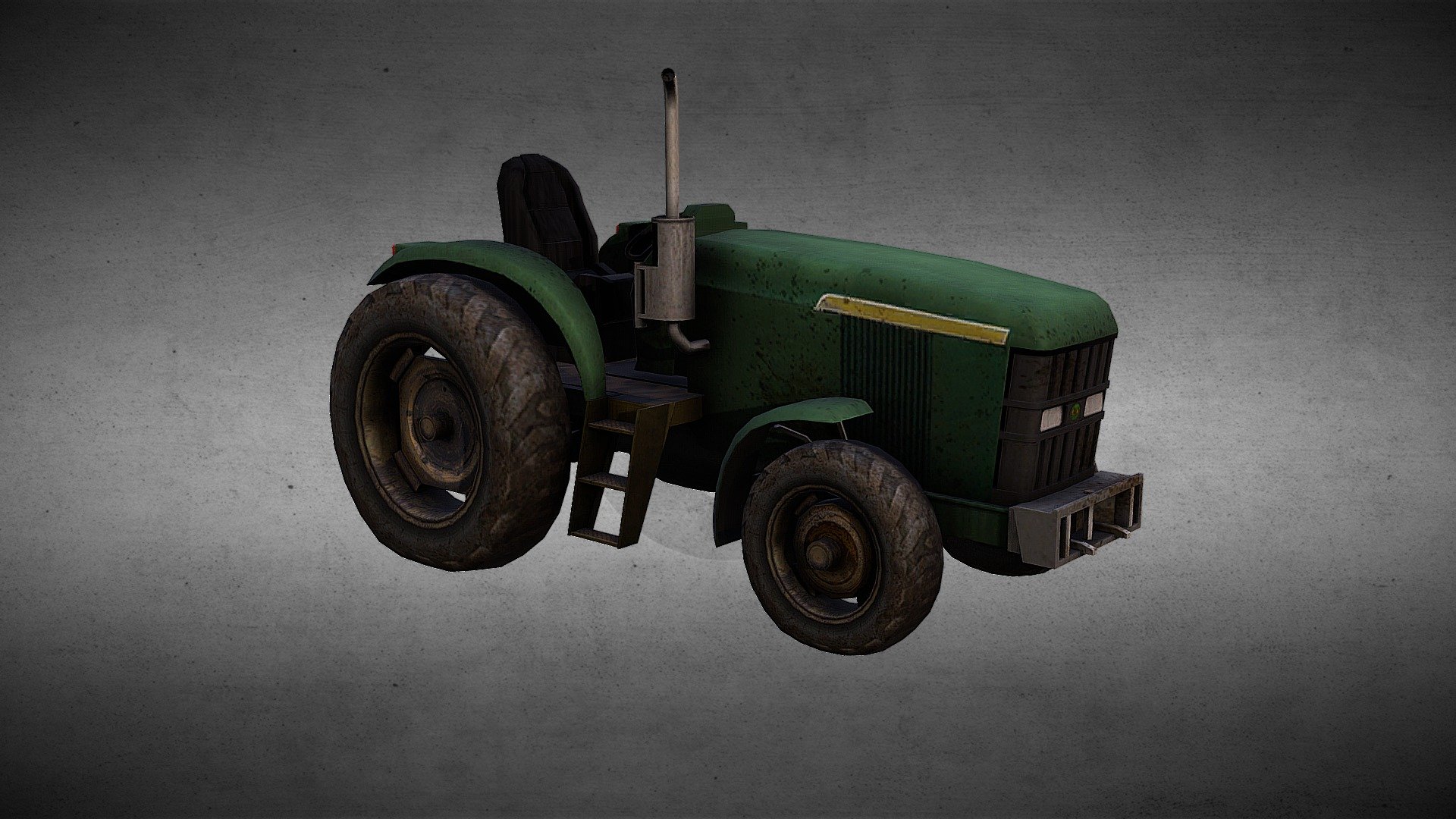 Farm machinery Tractor - 3D model by 8bit (@8_bit) [c36a3d7] - Sketchfab