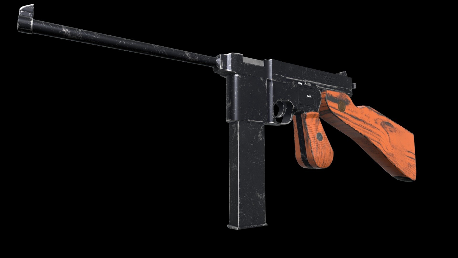 Thompson c96 M1A1 High quality worn - Download Free 3D model by Thomas Lomax (@Thomas_Lomax ...