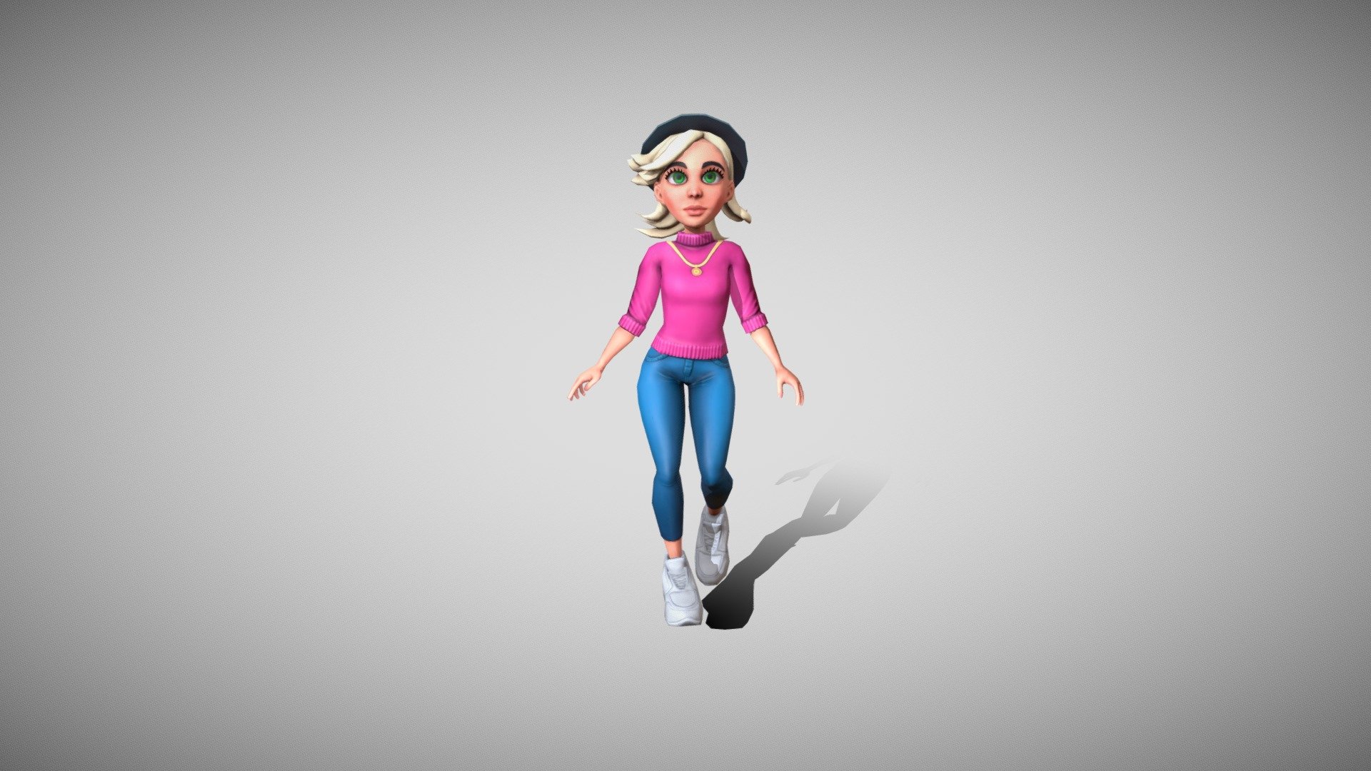 Girl Walking - 3D model by psyxodel [c37065b] - Sketchfab