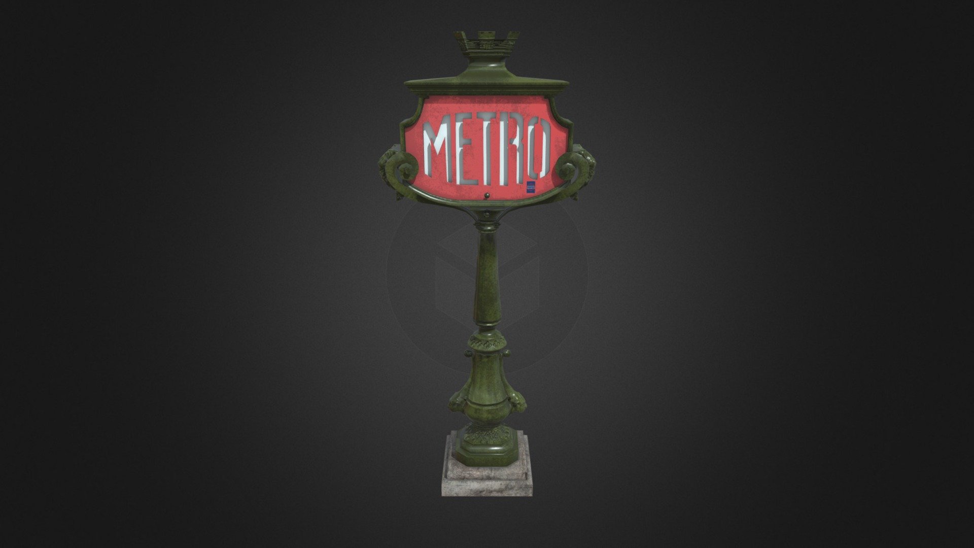 Paris Metro Sign - 3D model by Marieke (@MariekeHobiger) [c37088c ...