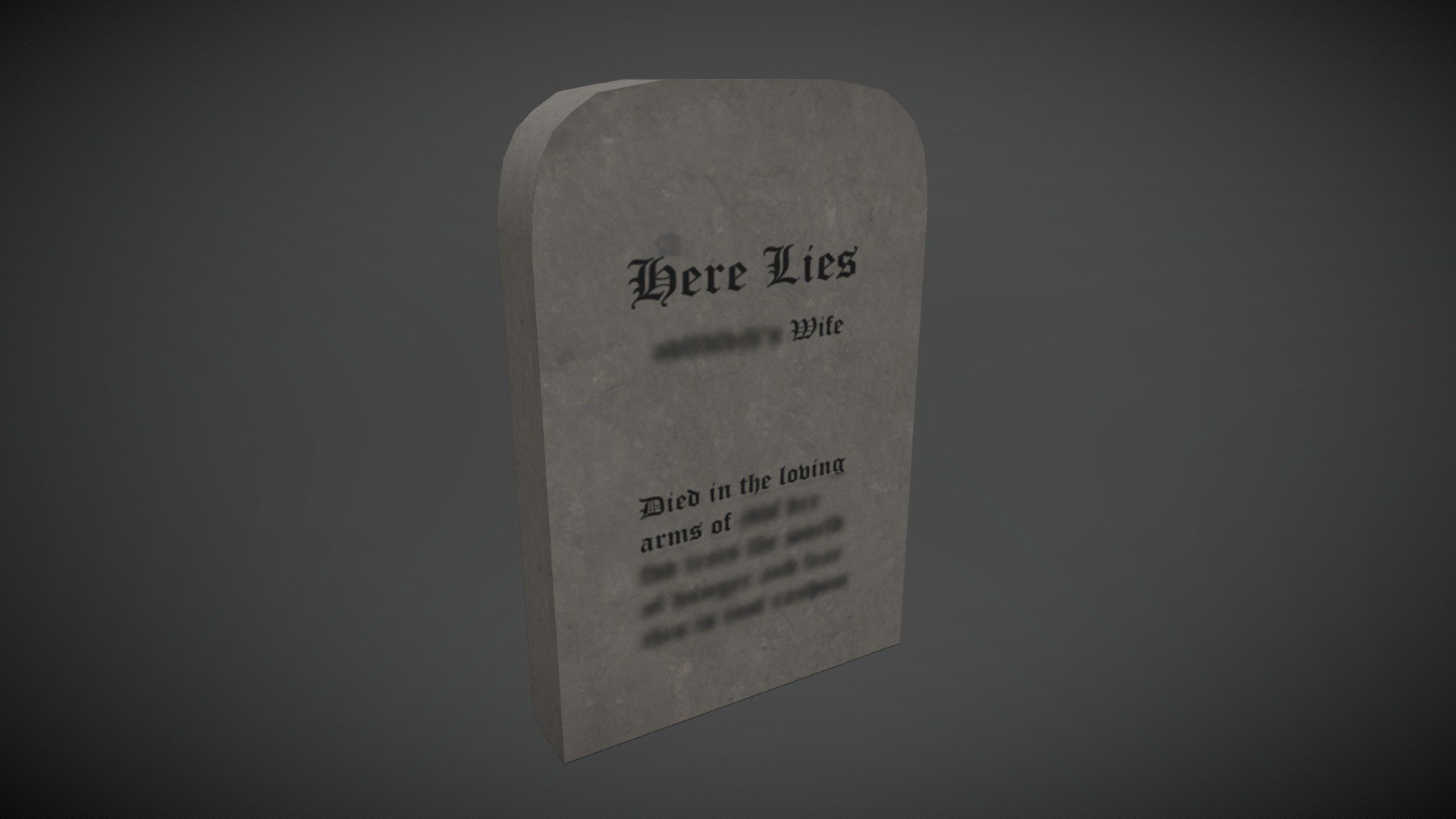 (Game Jam Asset) Tomb Stone - 3D model by devjuk [c371a5a] - Sketchfab