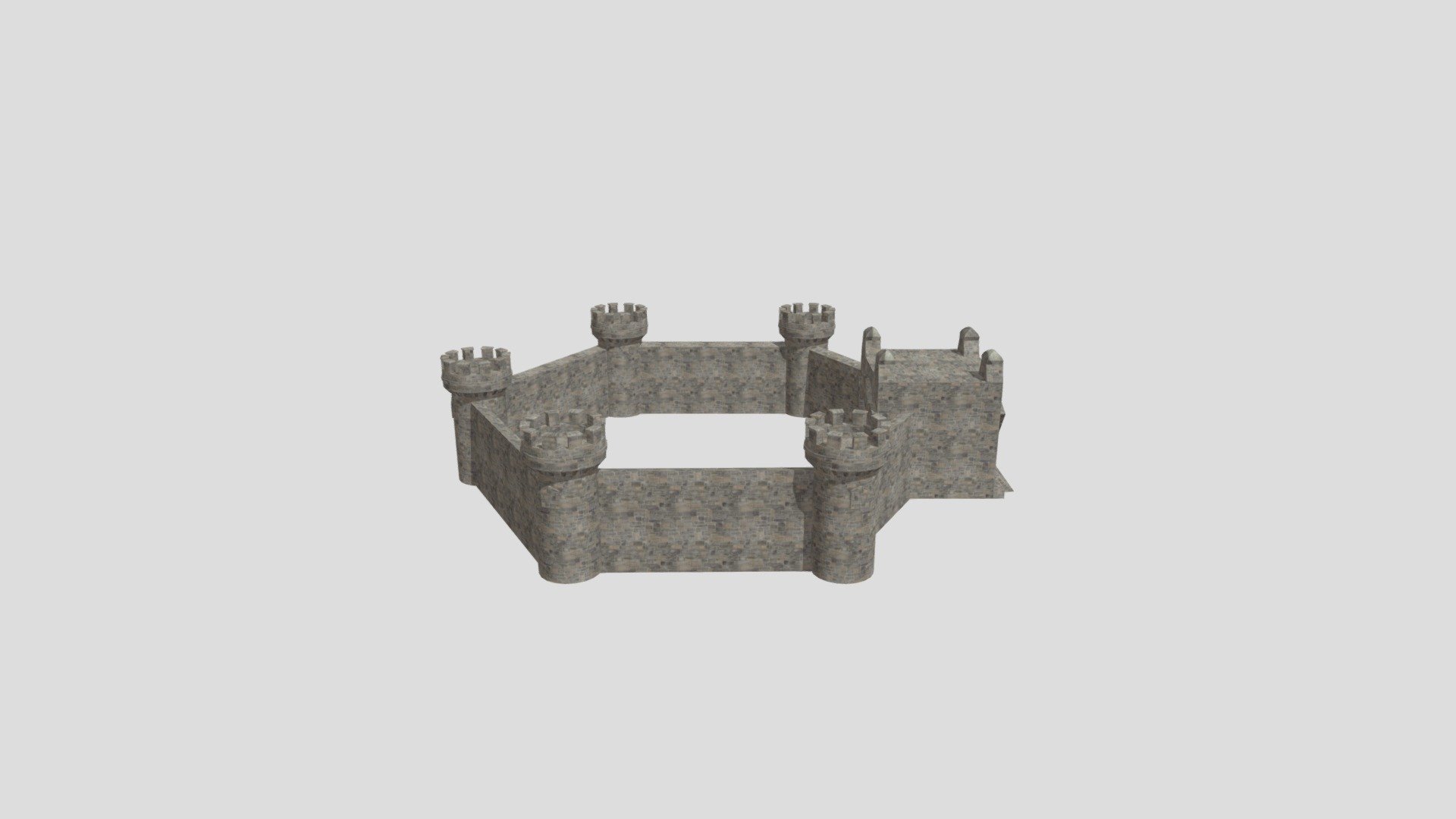 Fort ( game asset) low poly - Download Free 3D model by SuperNova ...
