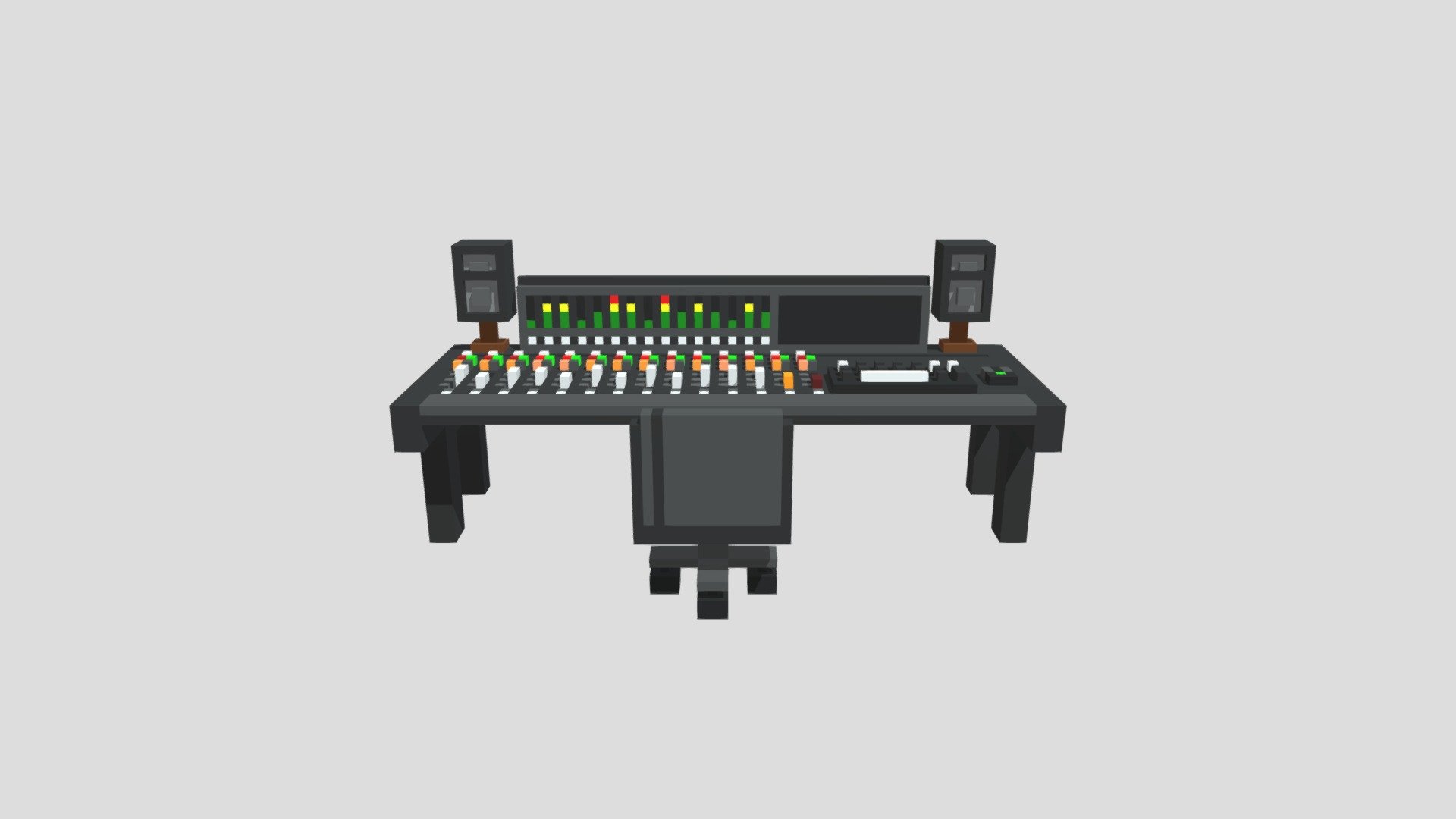 Mixing Desk - 3D model by fullstopstudios [c377553] - Sketchfab