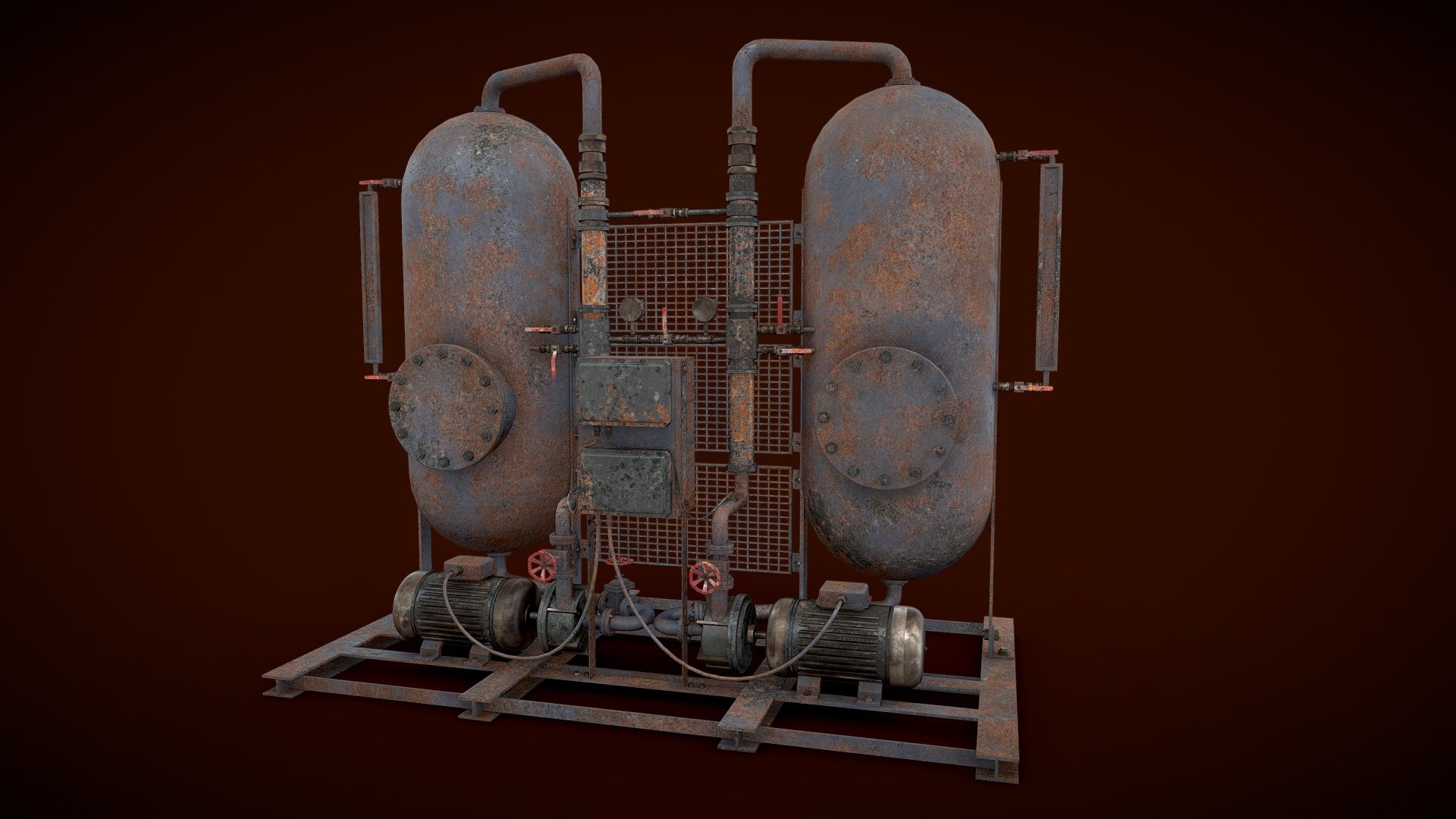 Rusted machinery device - Buy Royalty Free 3D model by maxpsr [c37c7d2 ...