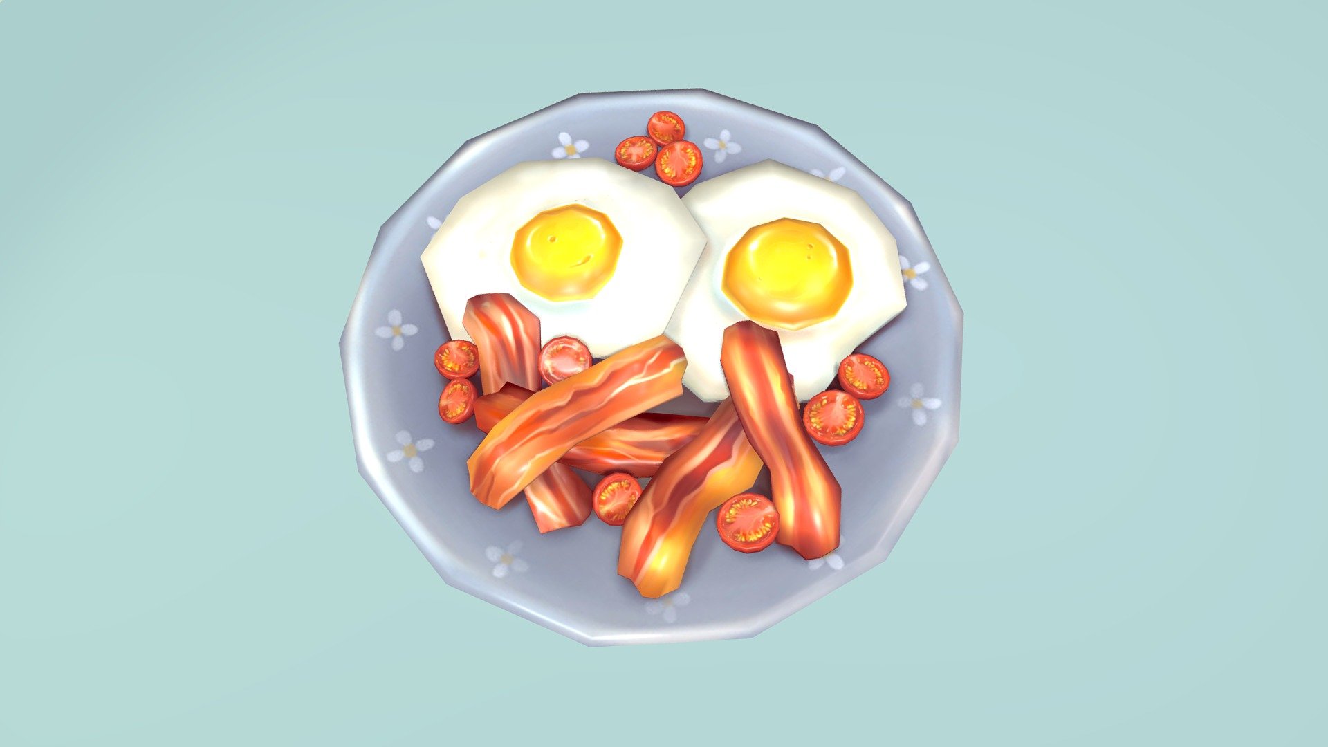 Hand-painted breakfast - 3D model by Kateryna Smyshliaieva ...