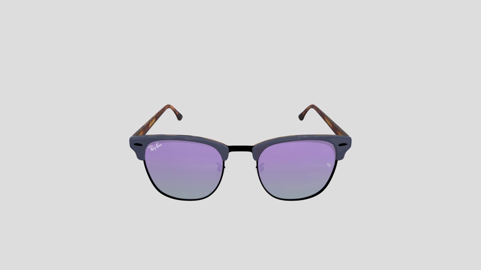 Ray-Ban Clubmaster - RB3016 1278T6 Sunglasses - Buy Royalty Free 3D ...