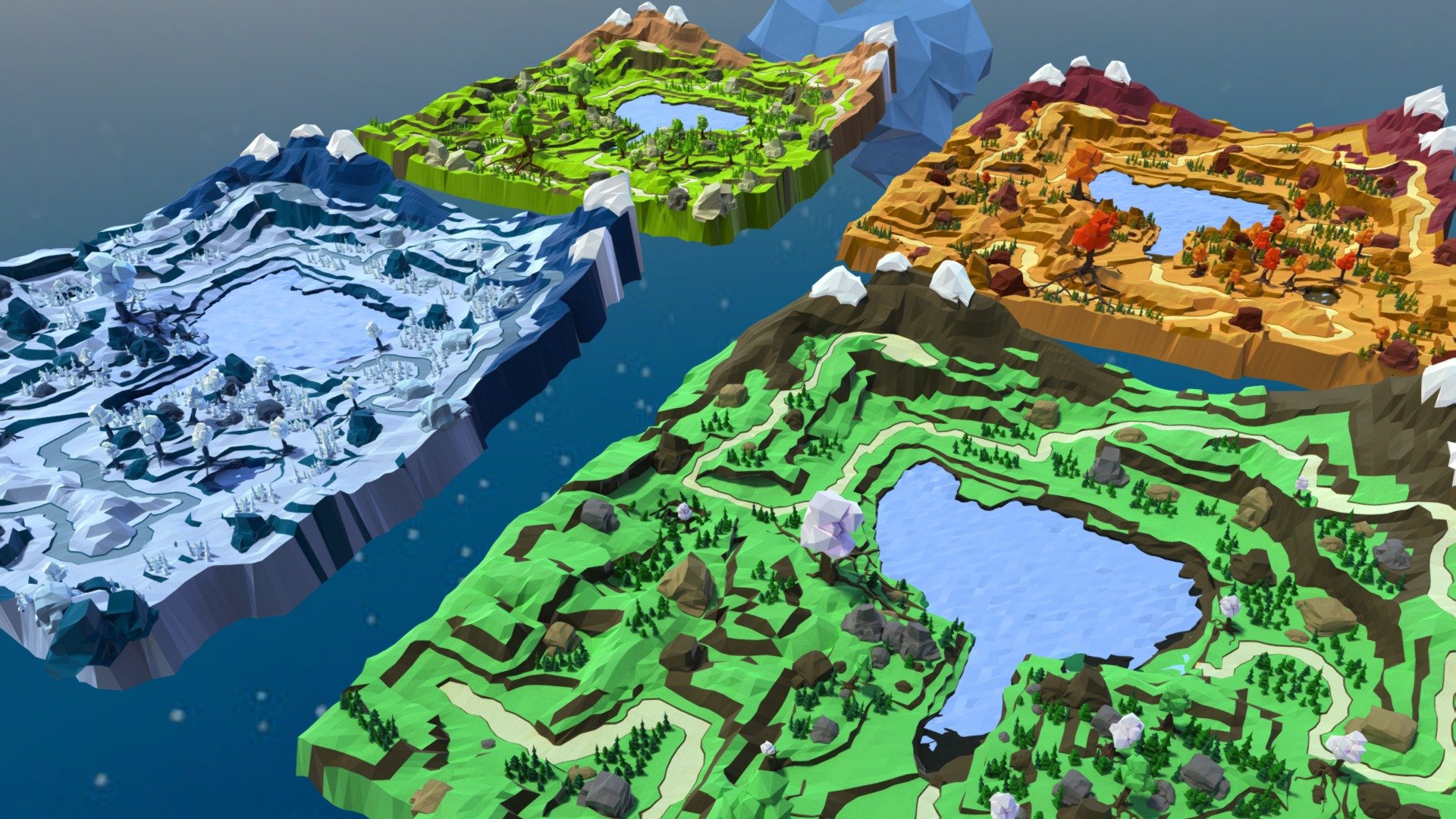Low Poly Seasons of the Year - Buy Royalty Free 3D model by arloopa ...