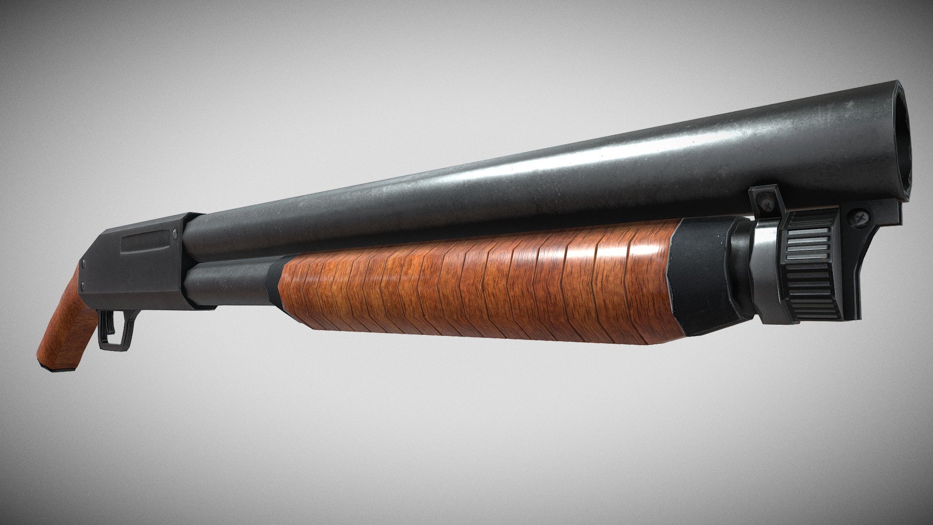 [Low Poly] Sawed-Off Shotgun - Download Free 3D model by Matt ...