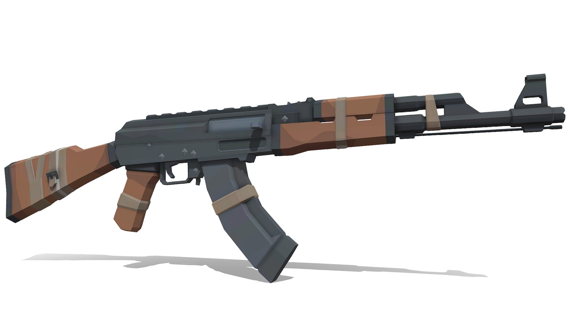 AK Assault Rifle (Low Poly) - 3D model by Likonisa (@likonisa3D ...