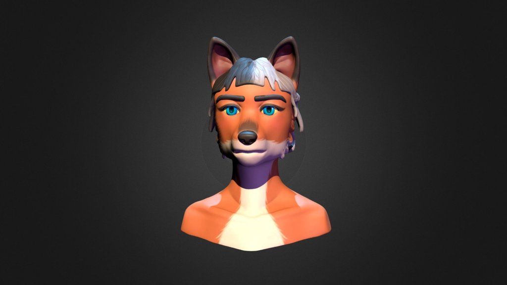 Furry Female Head Study - 3D model by Bernard Pakulski (@pakulski ...