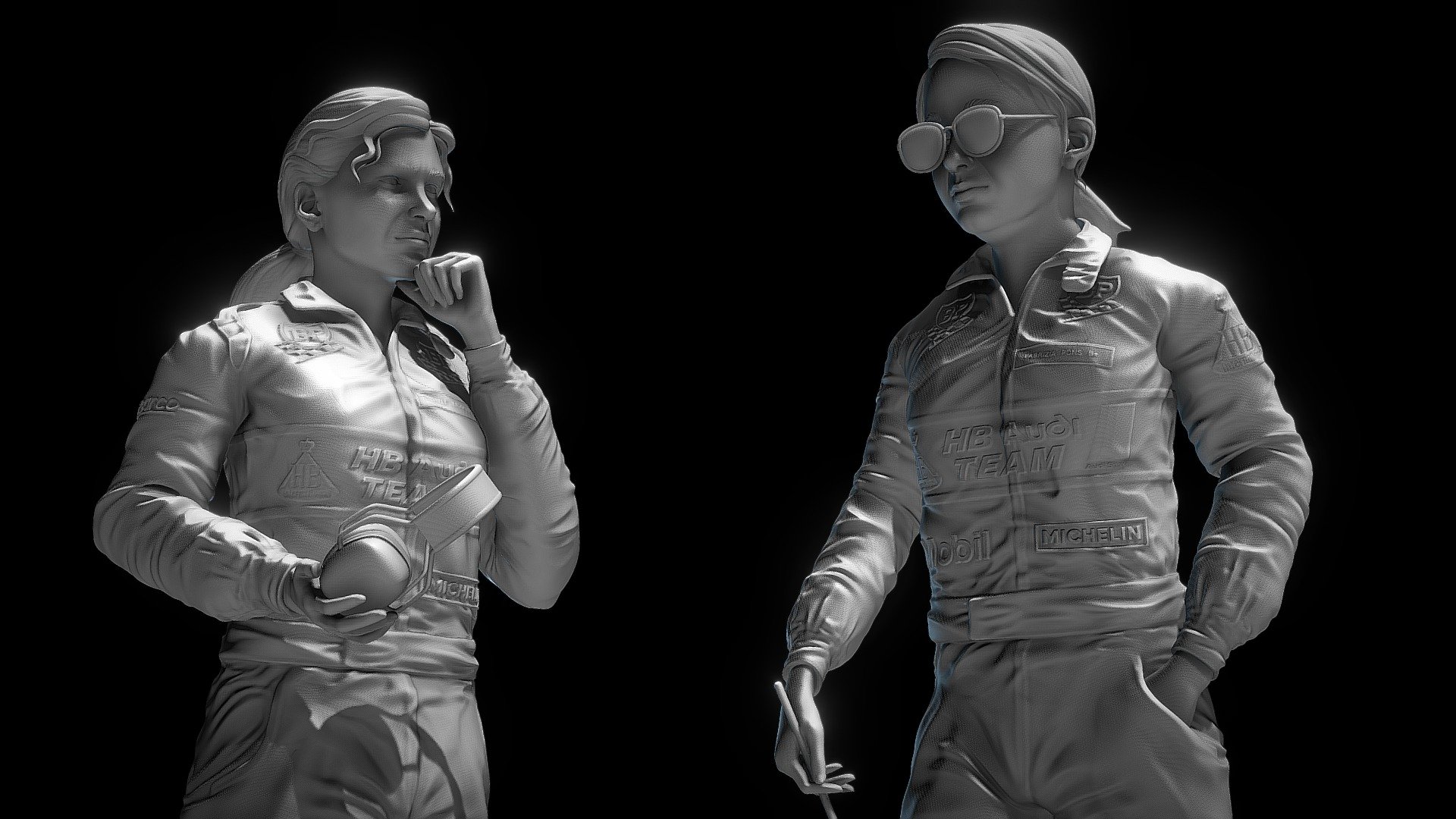 Michele Mouton & Fabrizia Pons - 3D model by ghBanck (@GHB.3DArt ...