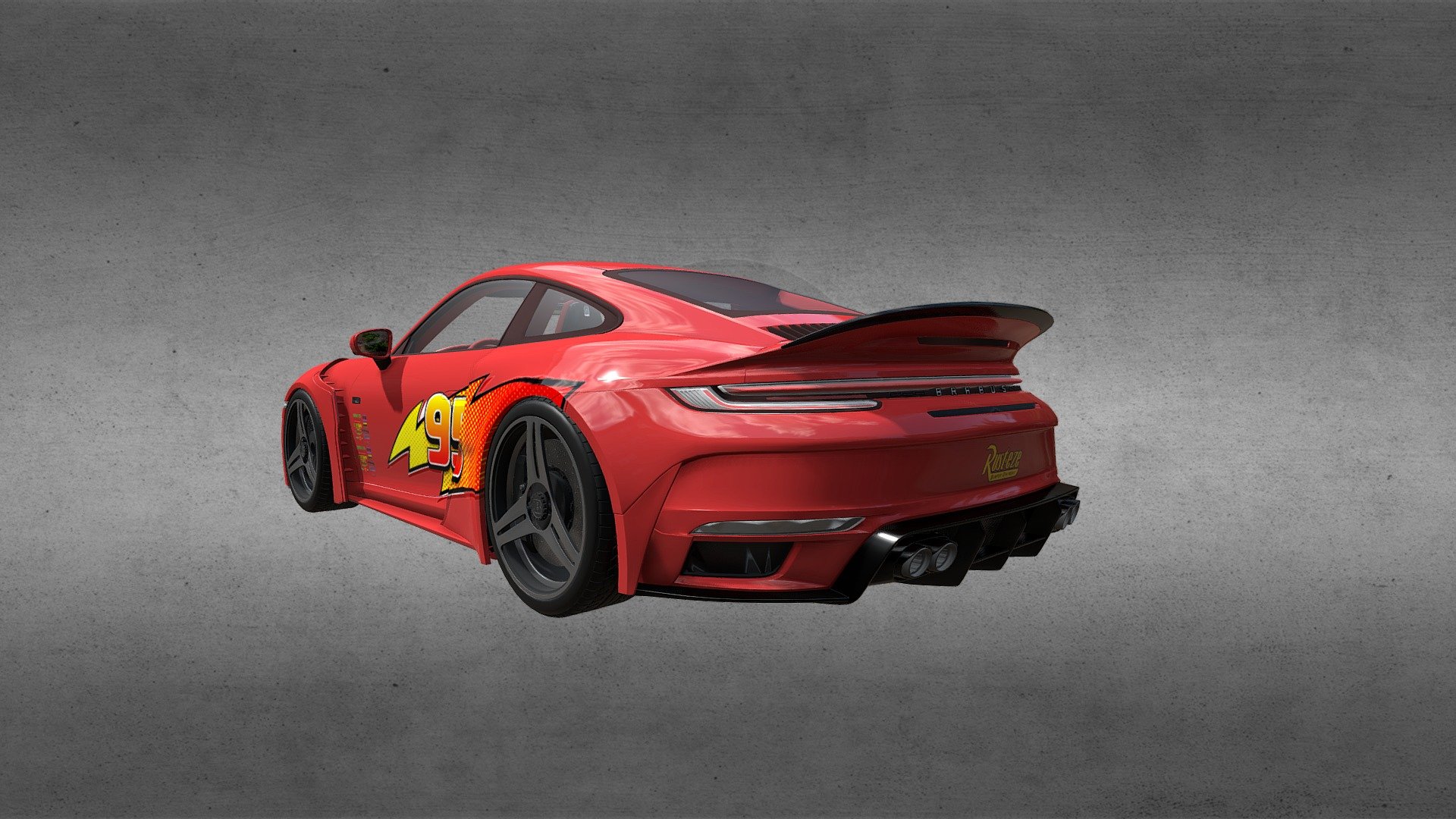 Porsche 911 Brabus Rocket 900 Mcqueen - 3D model by ion.fbx (@ionfbx ...