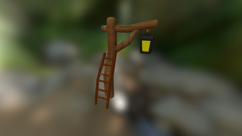 Tree With Ladder.. - 3D model by ivan_amad [c38ca77] - Sketchfab