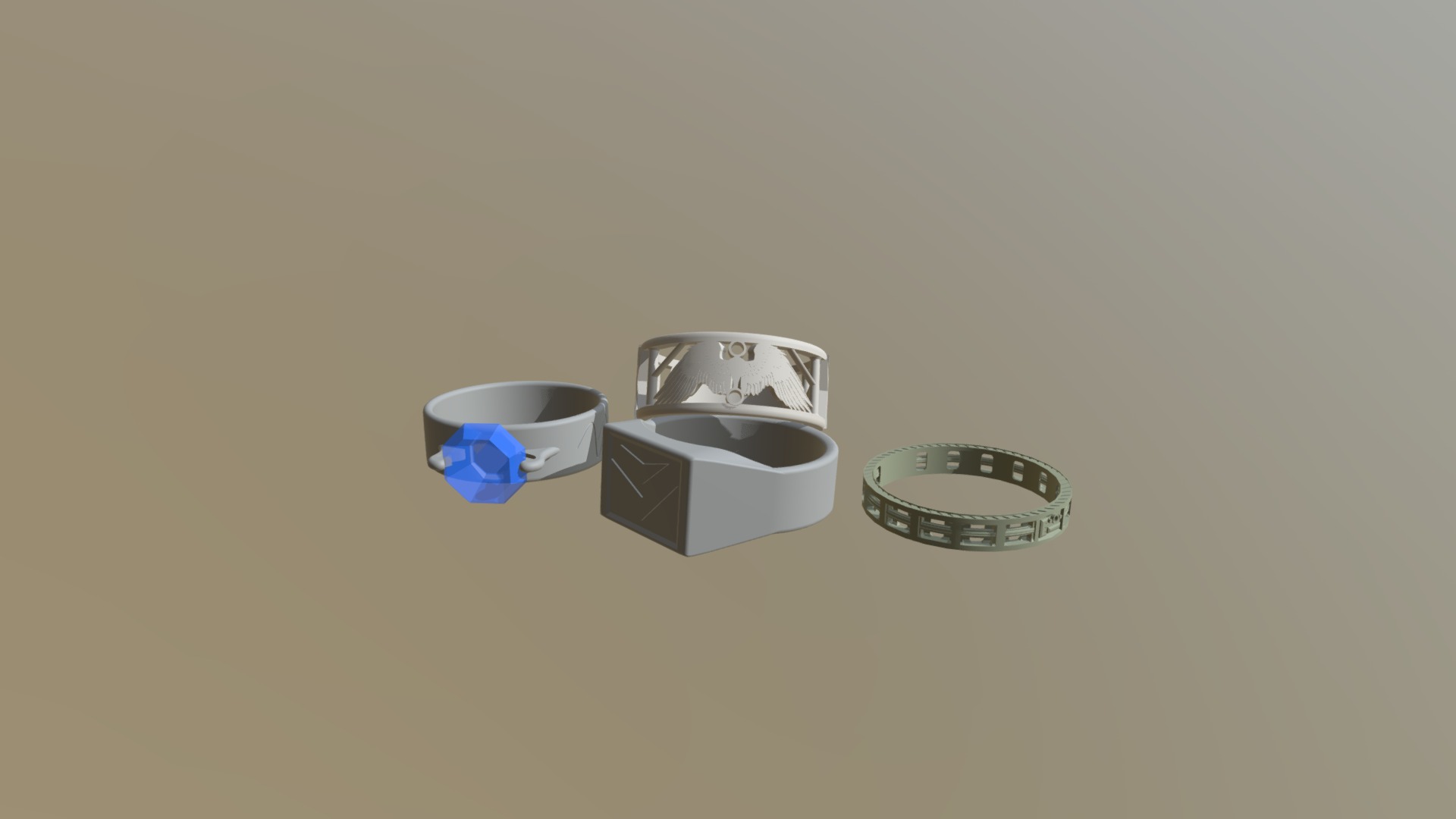 Rings - 3D model by cosmoraptor23 [c38e082] - Sketchfab